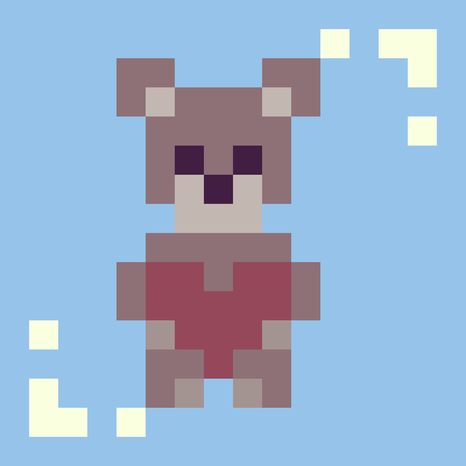teddy pixel art