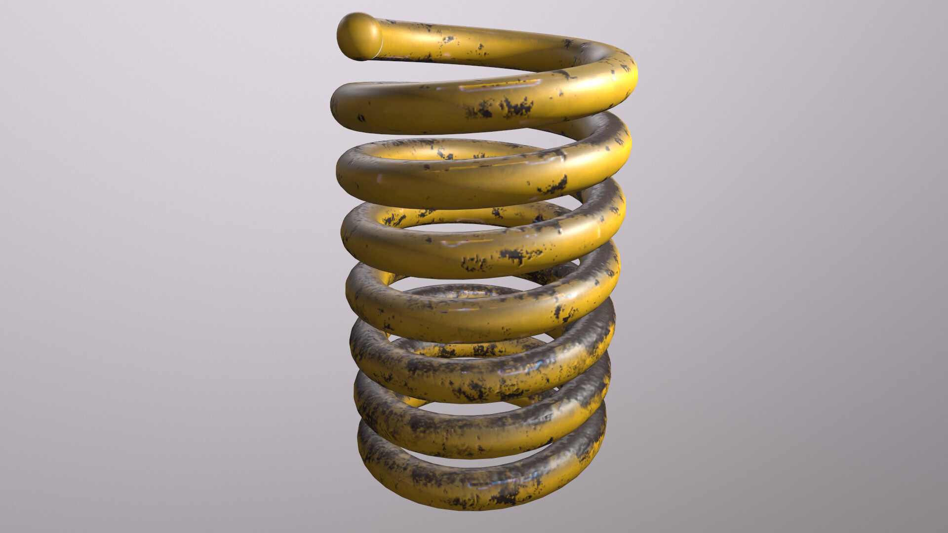 ArtStation - Practica de un Resorte, Con textura en Sustance painter