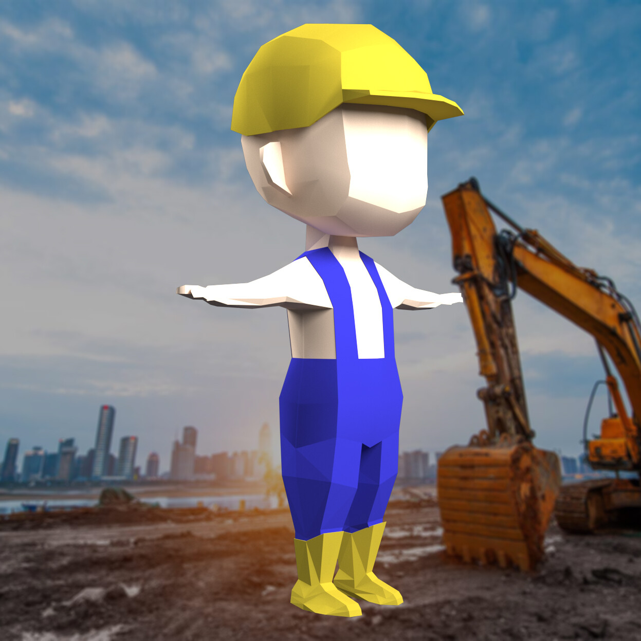 ArtStation - builder - and chibi model