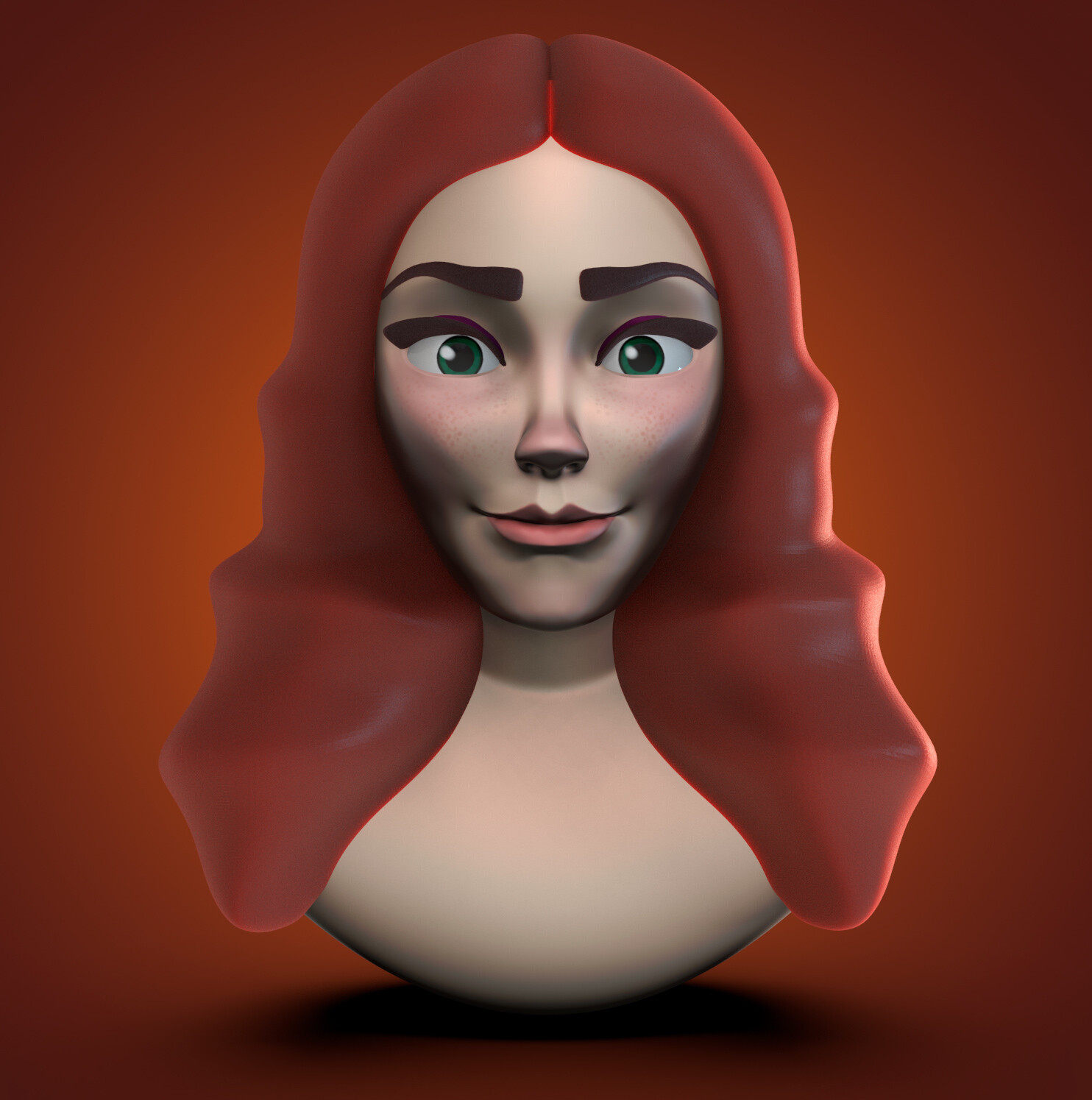 ArtStation - Redhead stylized face