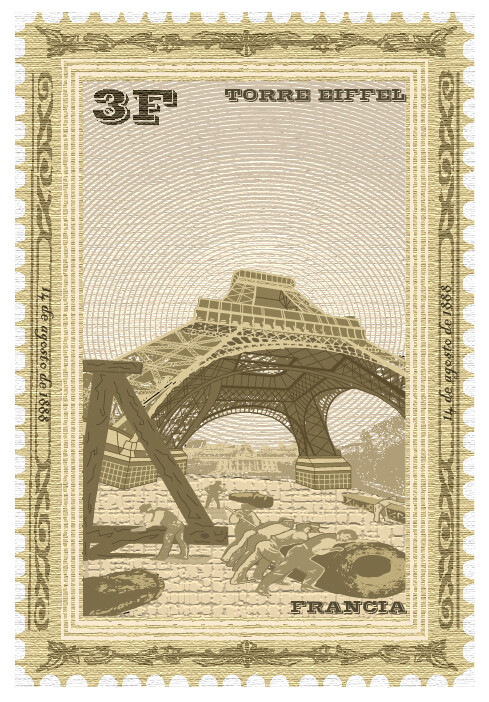 ArtStation - STAMP OF PARIS, FRANCE - ESTAMPILLA DE PARIS, FRANCIA