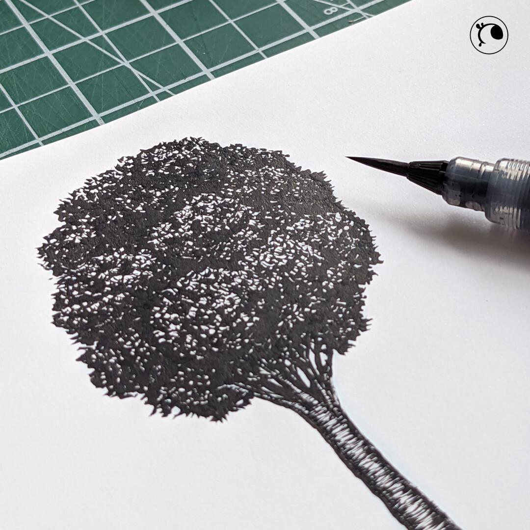 VAM - Tree brush-pen drawing