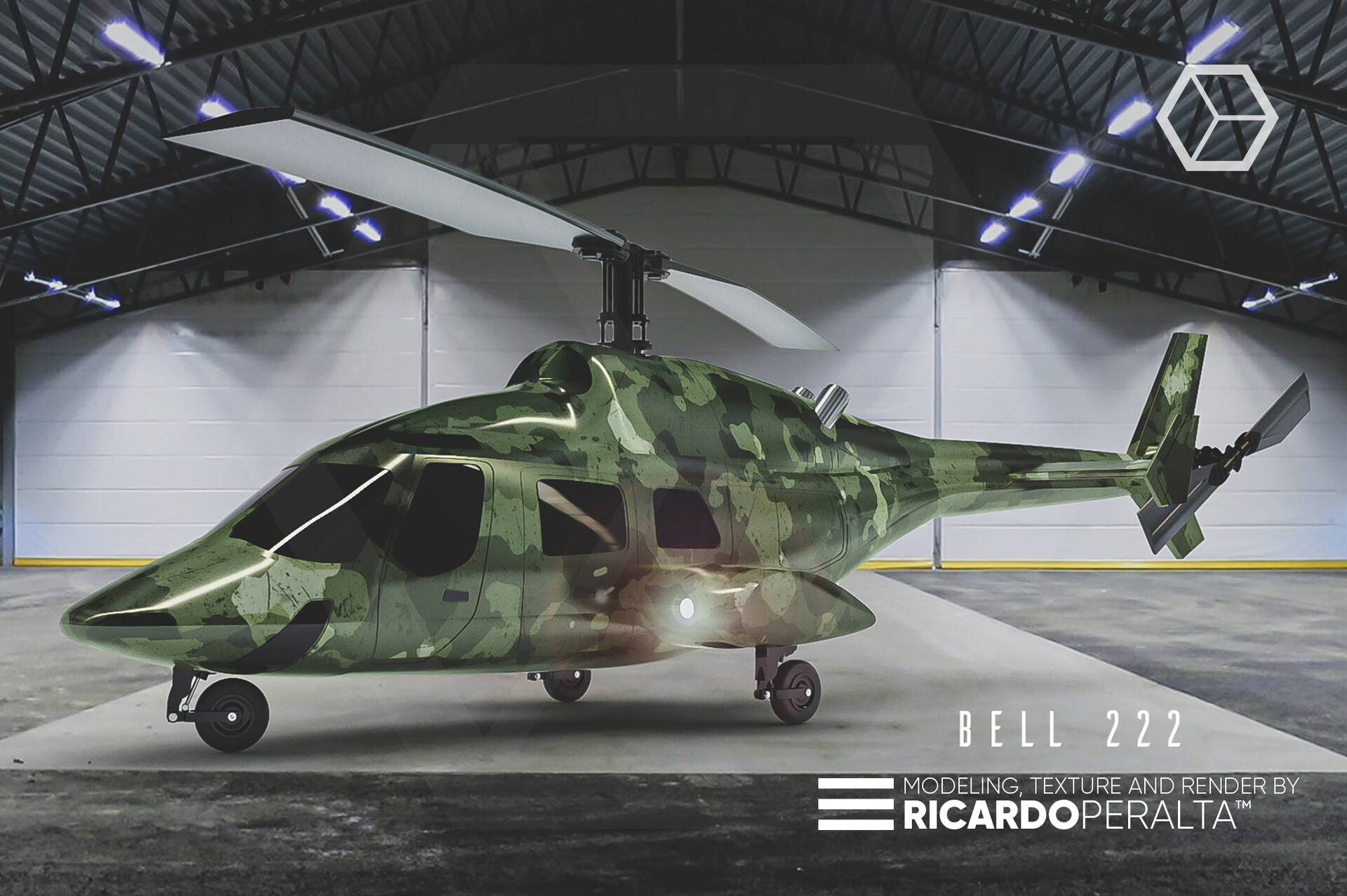 ArtStation - BELL 222 by Ricardo Peralta Puentes