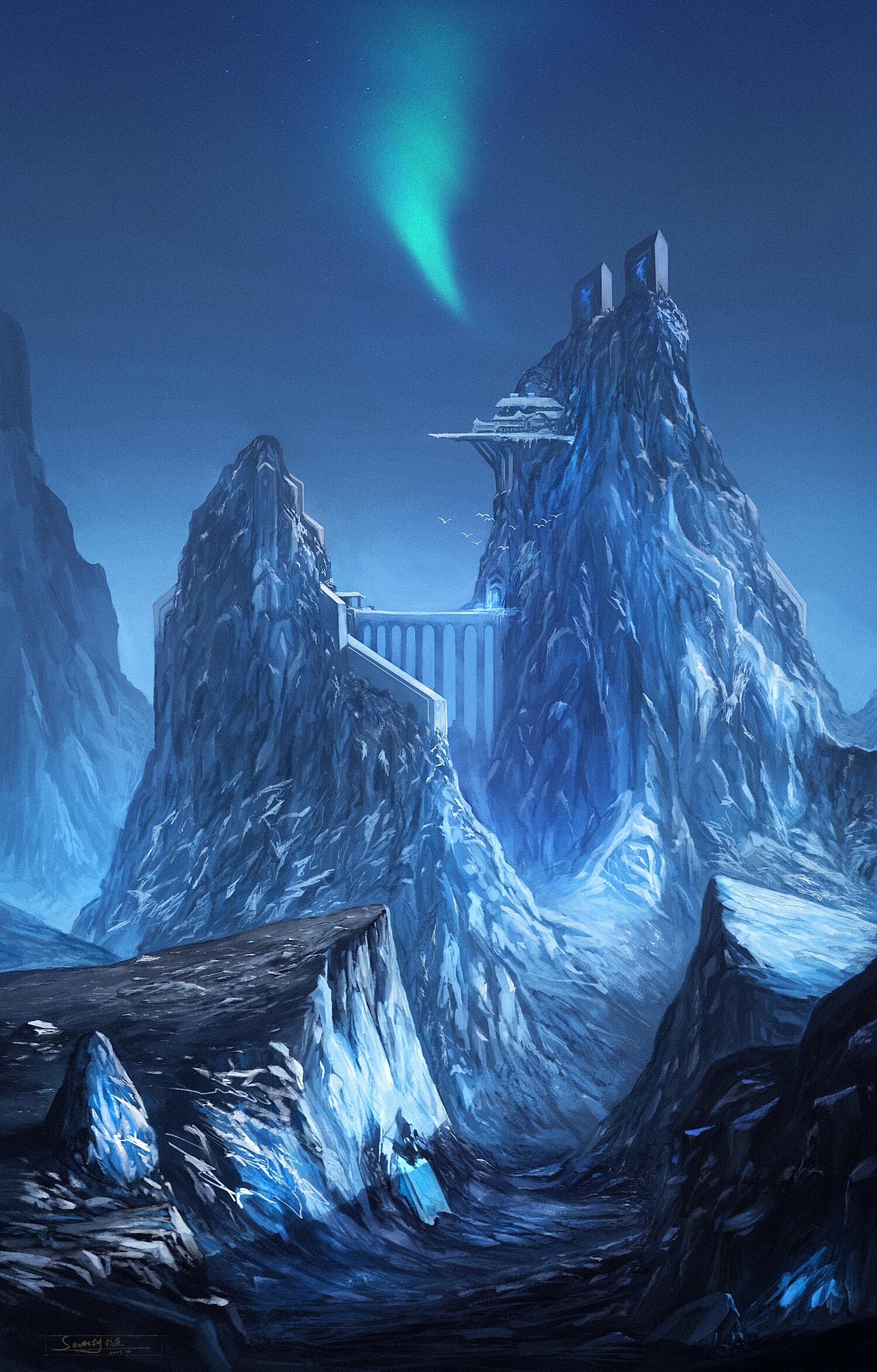 ArtStation - A land of ice and snow