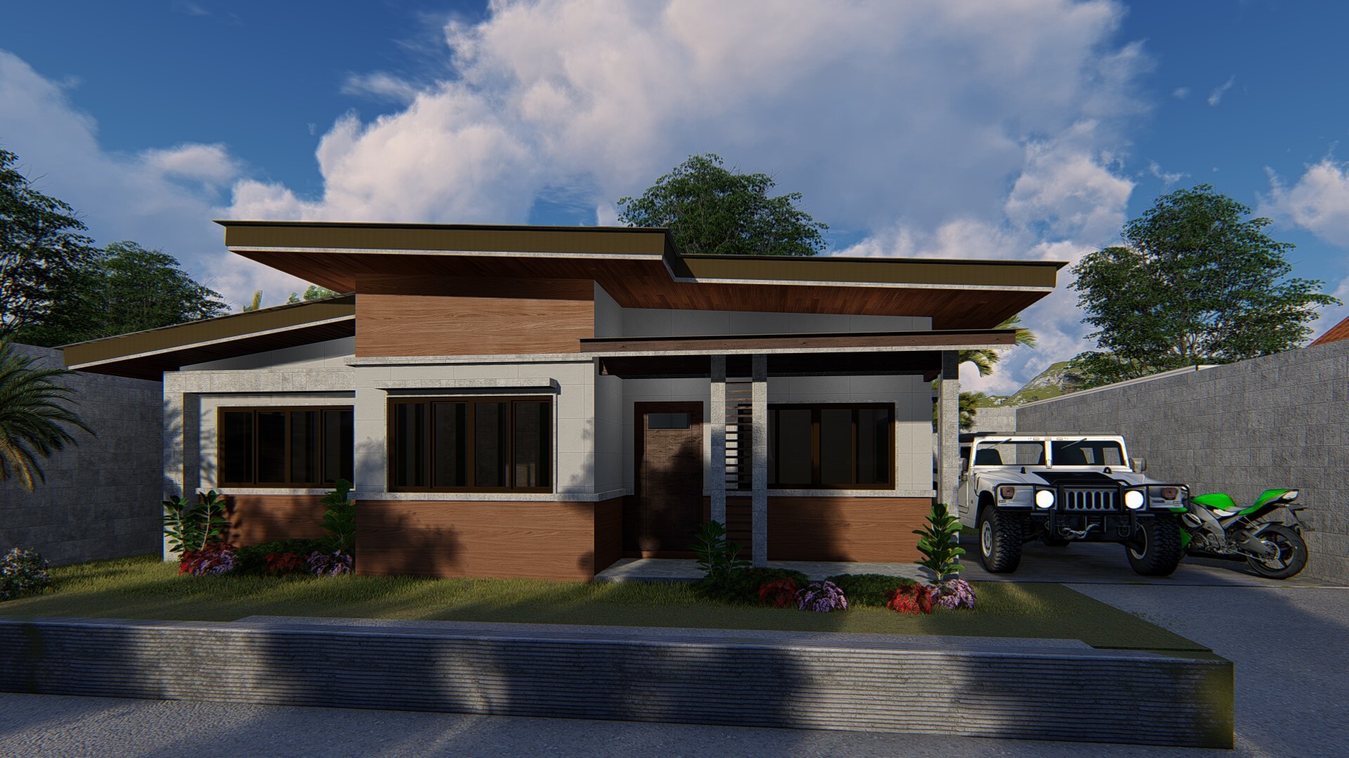 ArtStation - ONE STOREY HOUSE