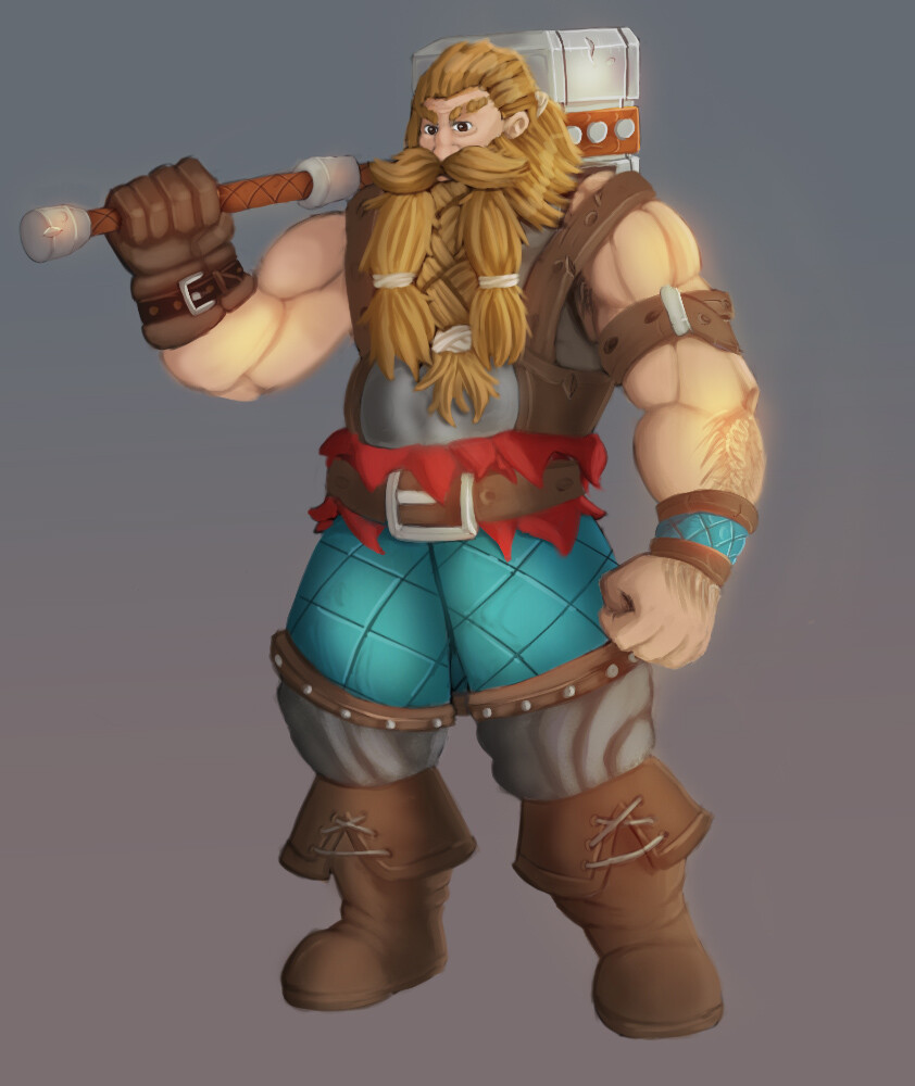 ArtStation - Dwarf OC Digital Painting Art