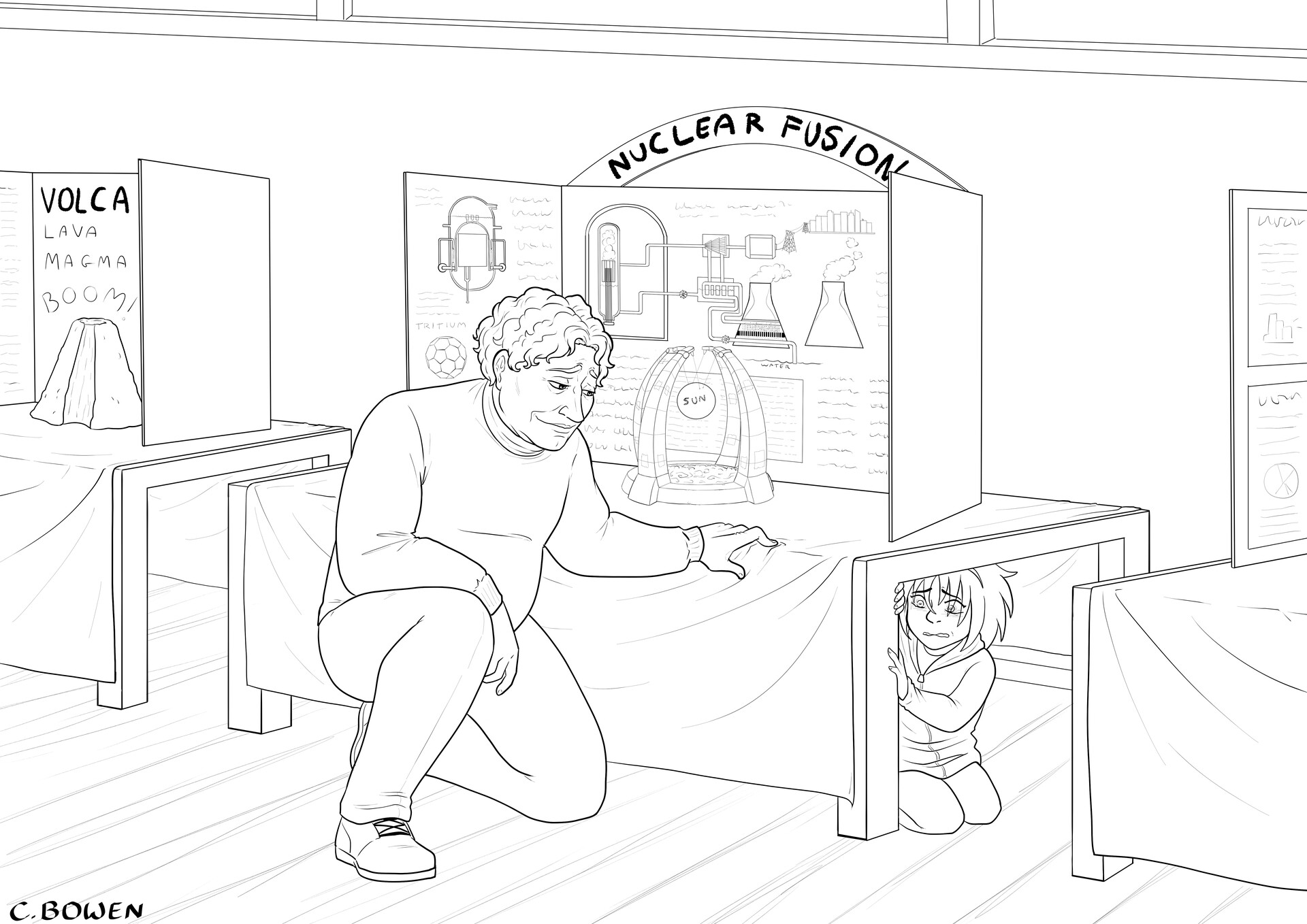 science fair coloring pages
