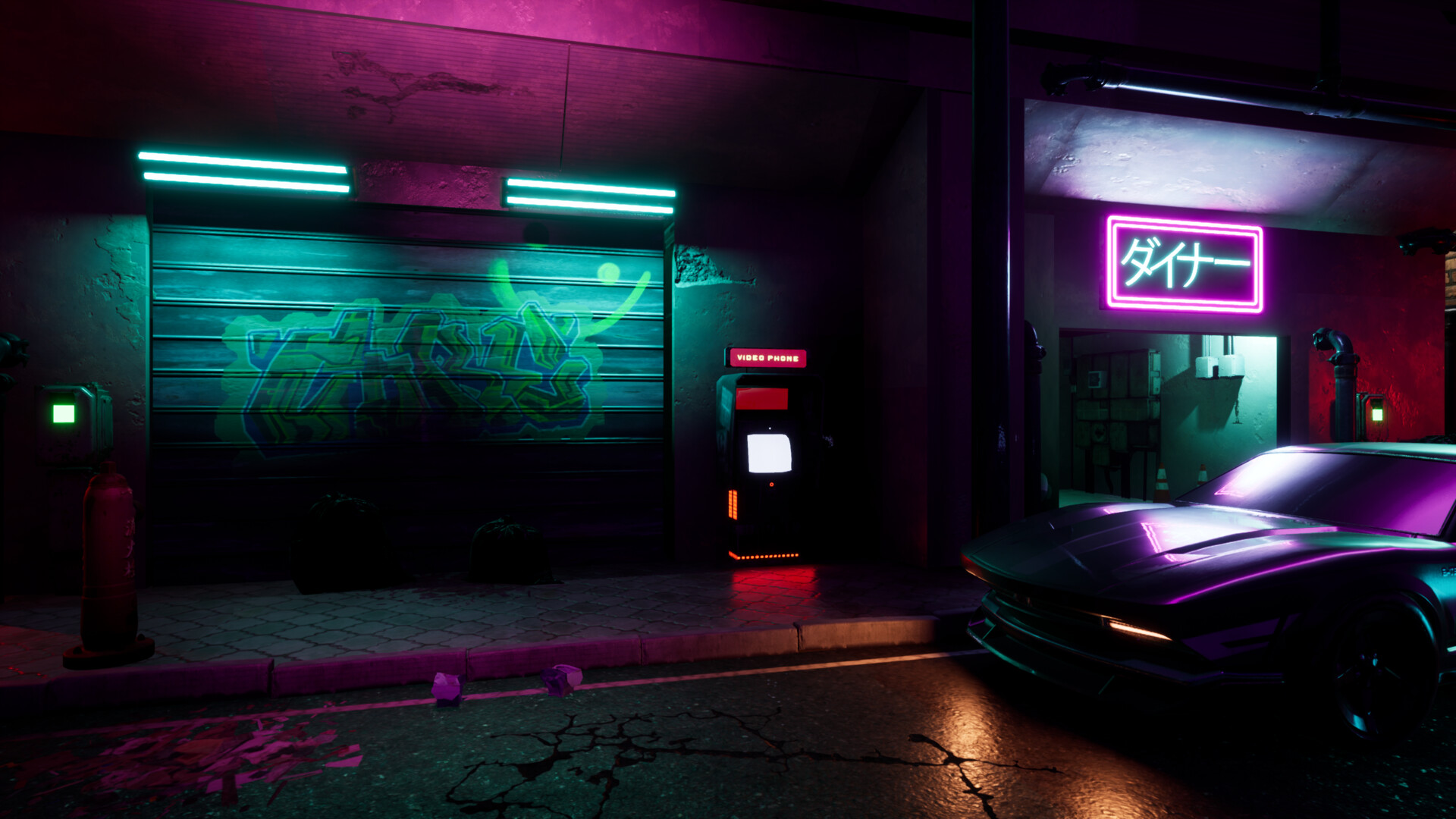 ArtStation - Cyberpunk Street - Environment