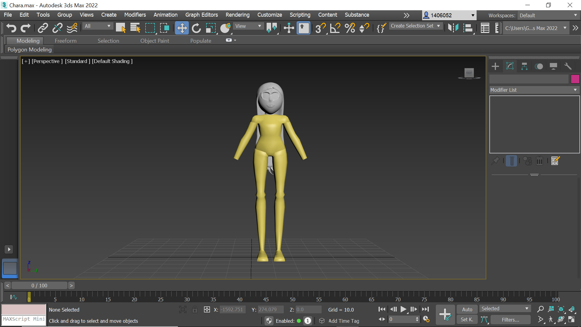 Sally Hamilton - Chara 3D Model (Textureless)