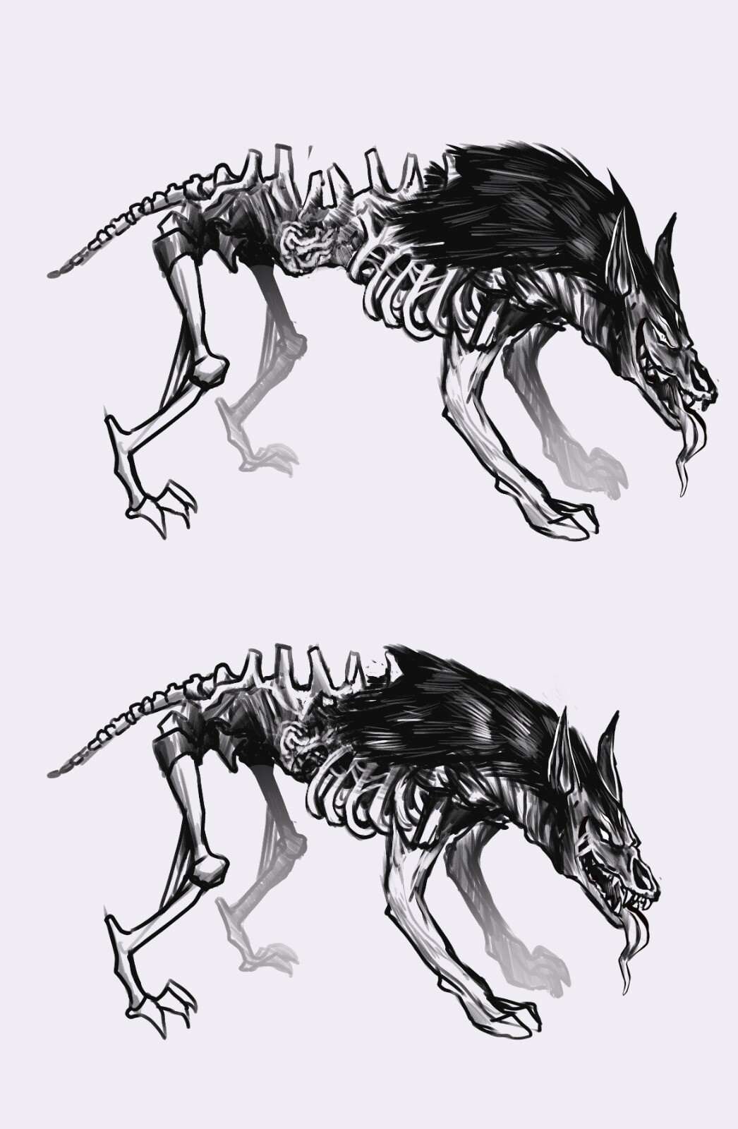 ArtStation - Desert zombie dog design study.