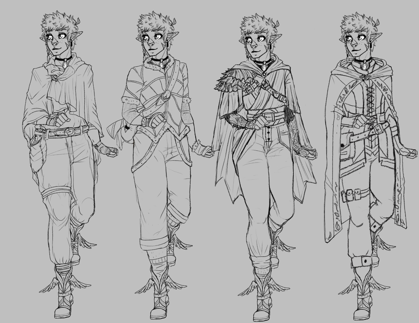 Character reference sheet — Alex the wood elf druid. by Robyn Bond — ProUser.Me