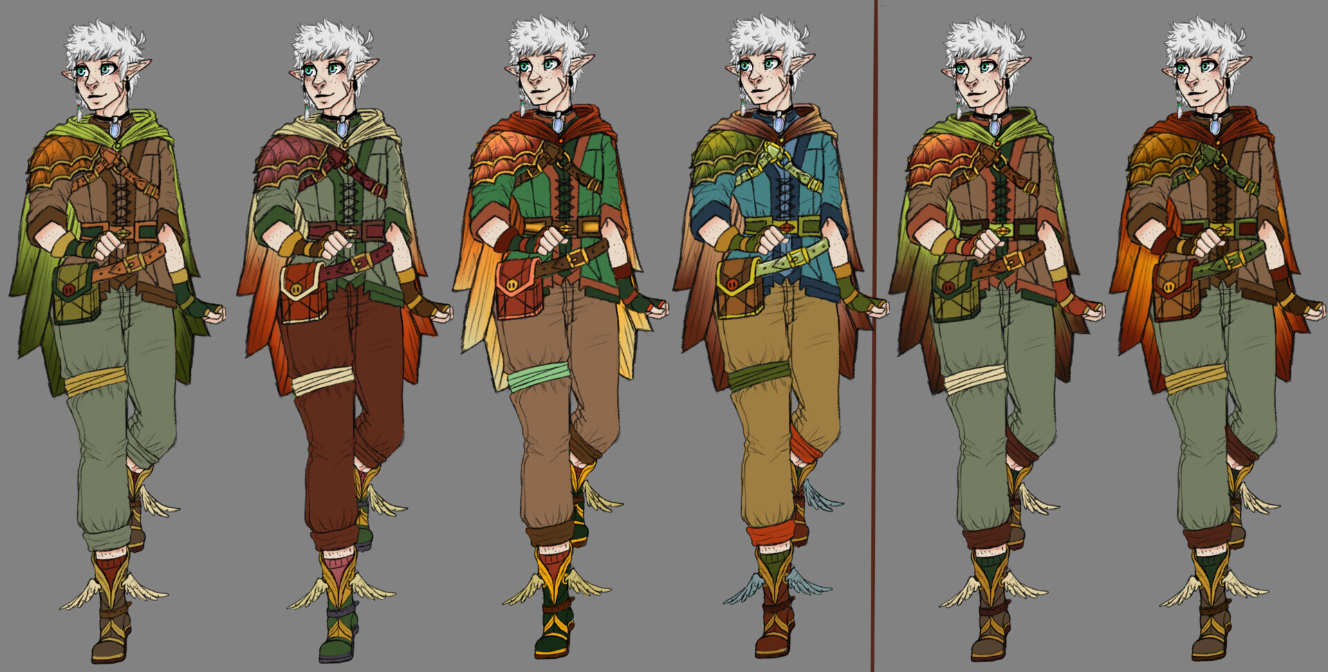Character reference sheet — Alex the wood elf druid. by Robyn Bond — ProUser.Me