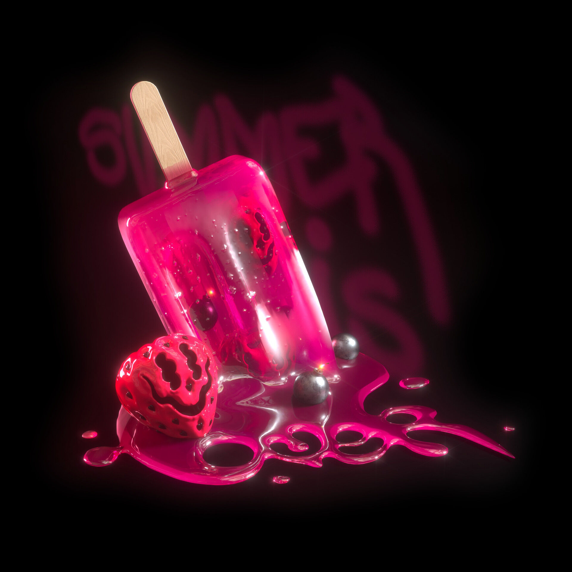 ArtStation - SUMMER IS OVER NFT ART 🍓