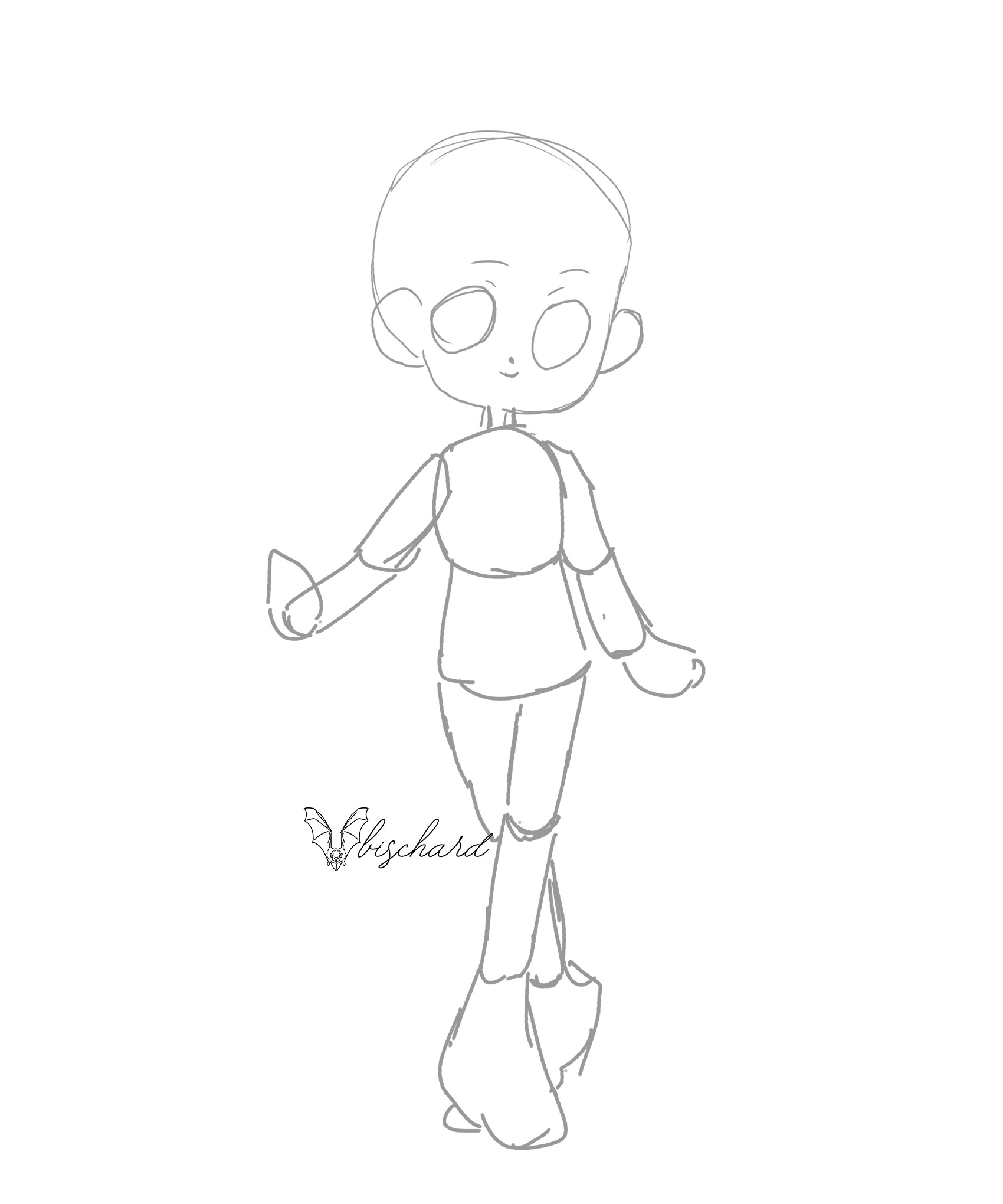 Anime Chibi Body Outline
