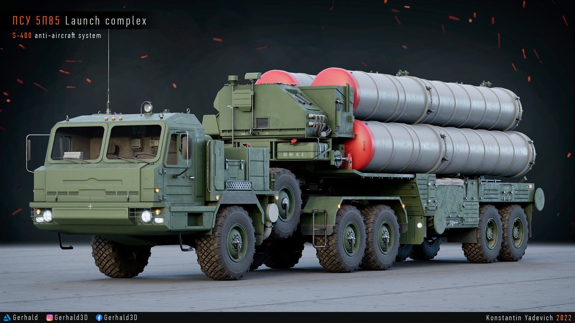 Konstantin Gerhald3D - Realtime PSU 5P85 Rocket Launcher