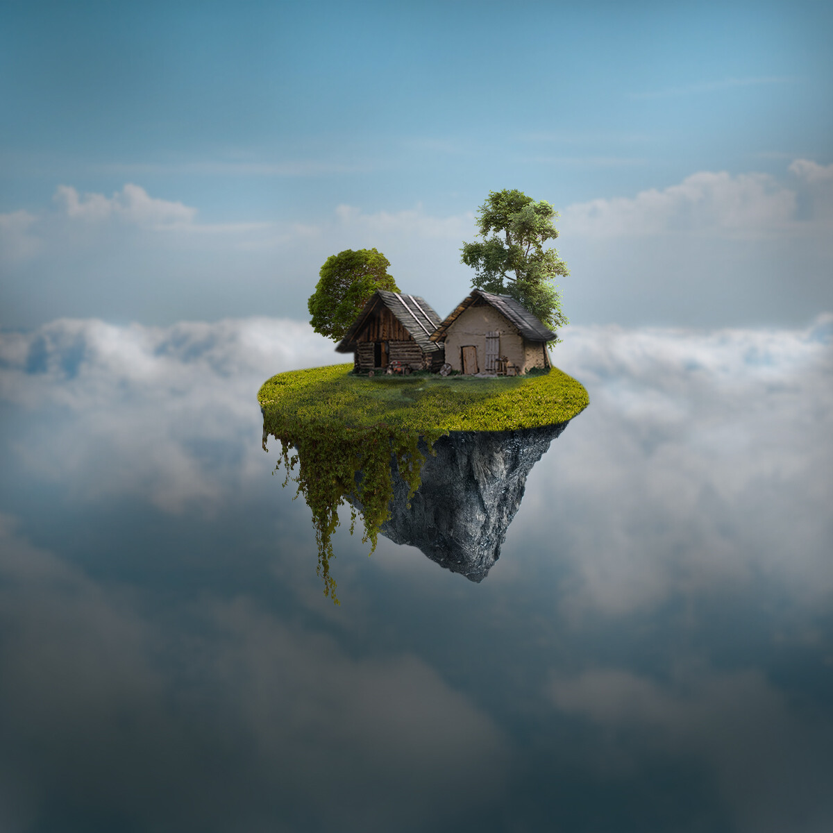 ArtStation - Floating Island - Stary Night