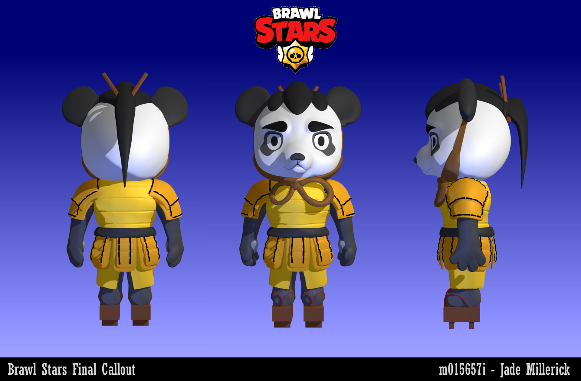 ArtStation - Brawl Stars, Panda Samurai Design