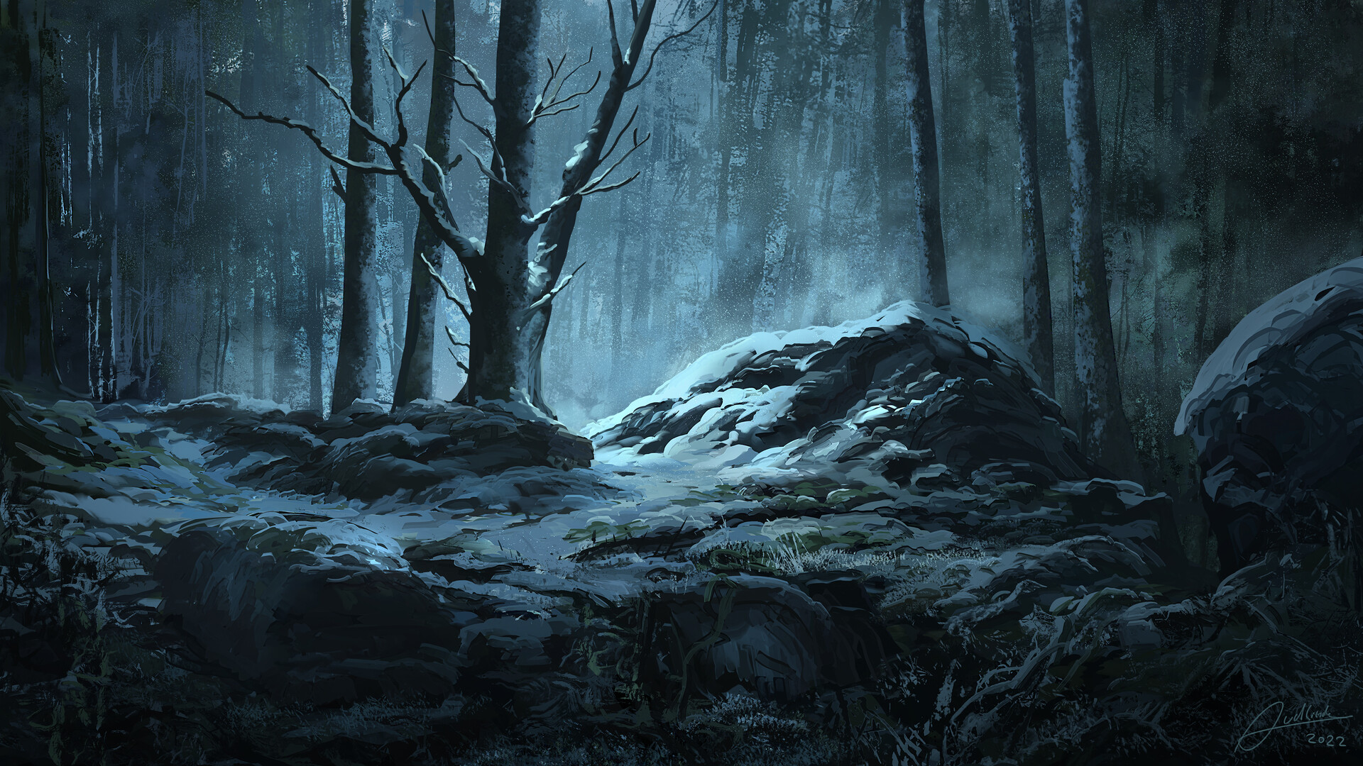 ArtStation - Winter Woods