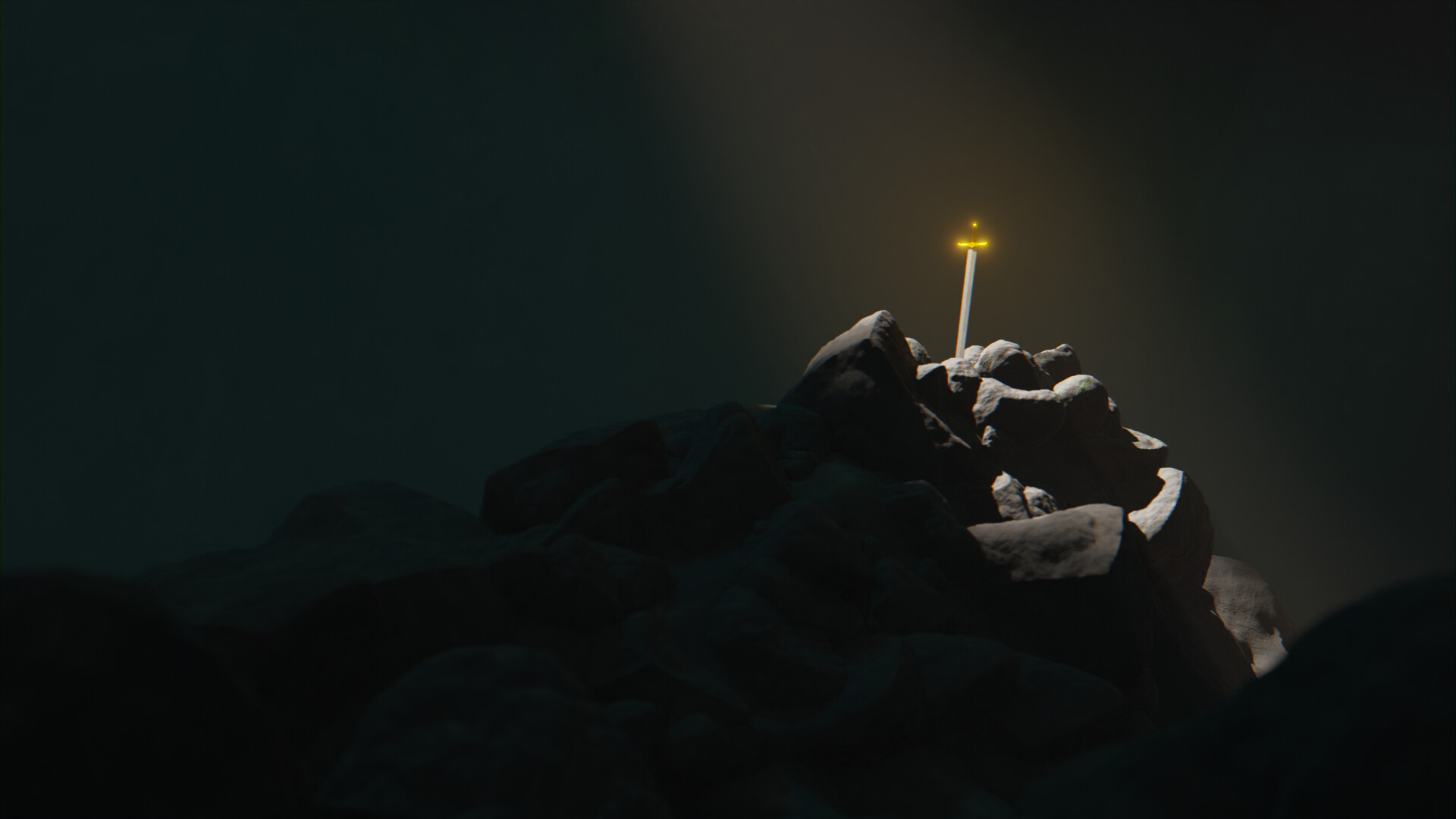 ArtStation - Sword in the cave