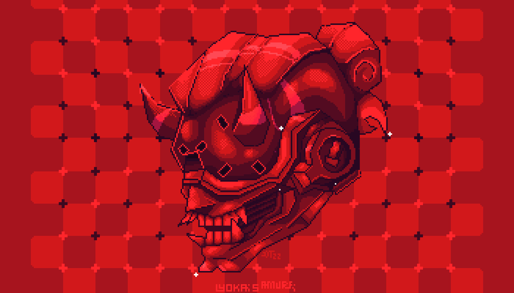 ArtStation - Oni tengu pixel art