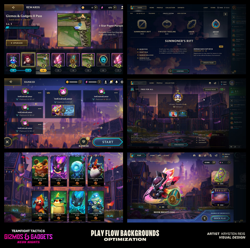 Krysten Reis - TFT Neon Nights - Visual Design