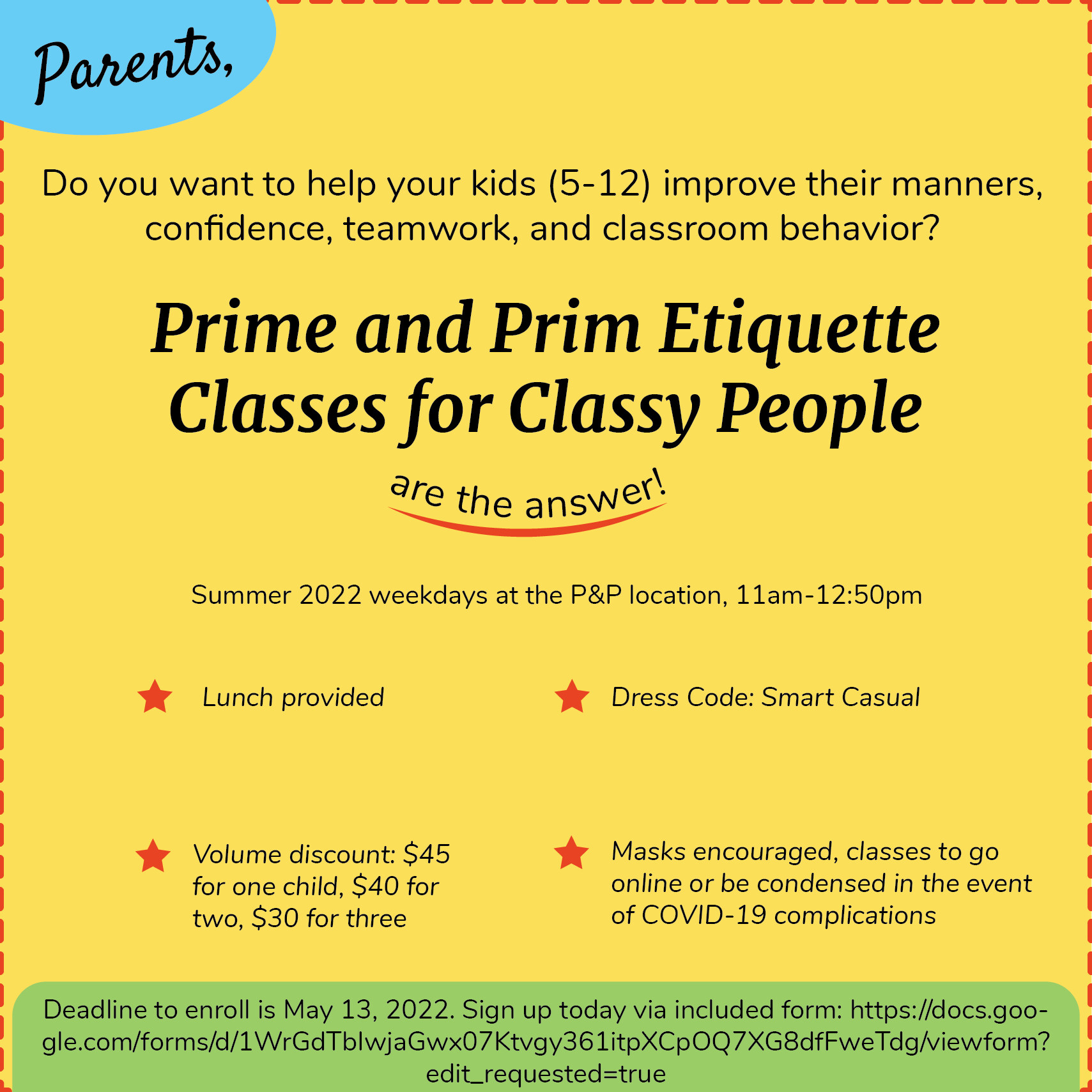 ArtStation - Etiquette Class Flyers