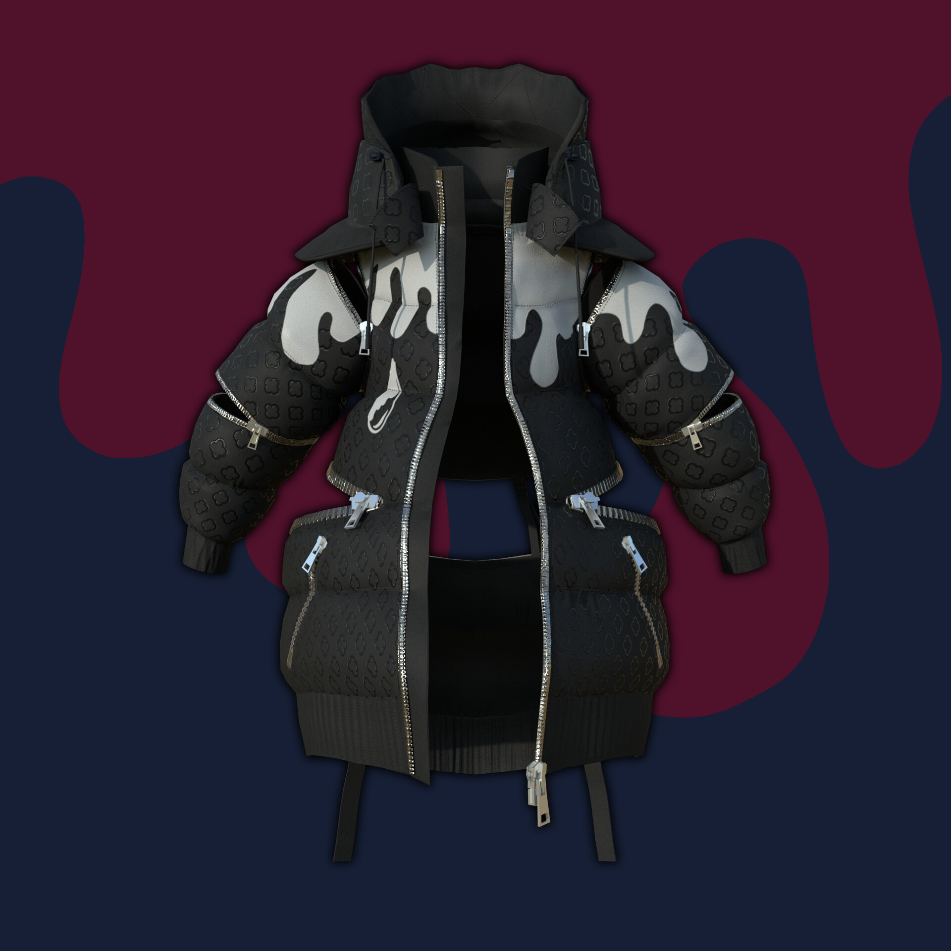 ArtStation - Drippy oversized jacket for Game