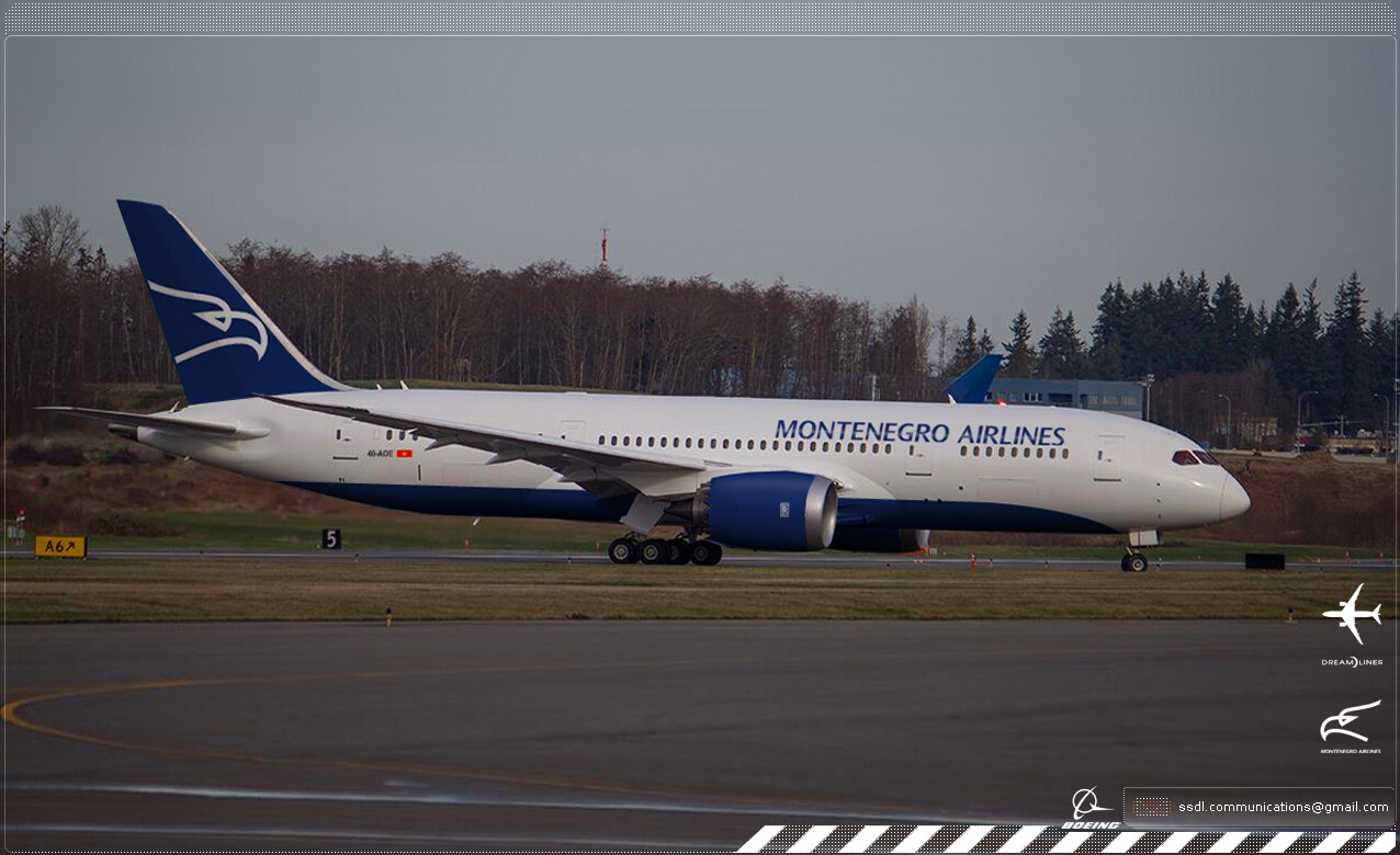 ArtStation - Montenegro Airlines Boeing 787 Dreamliner Livery concept