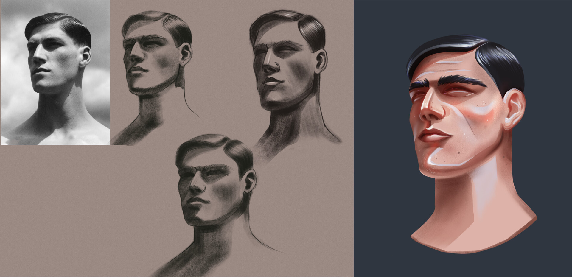 ArtStation - Stylization men portrait