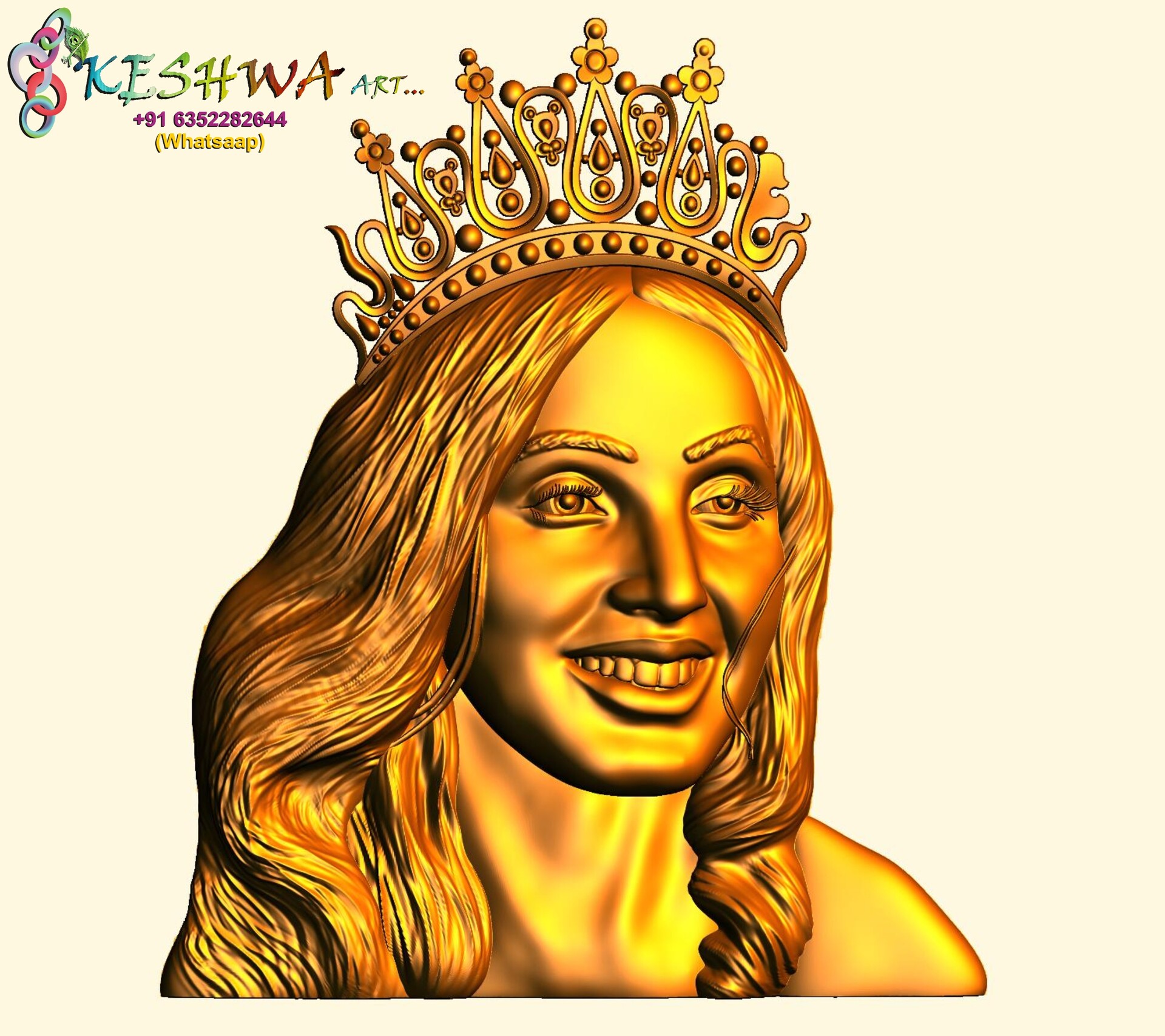 ArtStation - woman face 3d stl bas relief model for cnc wood working ...