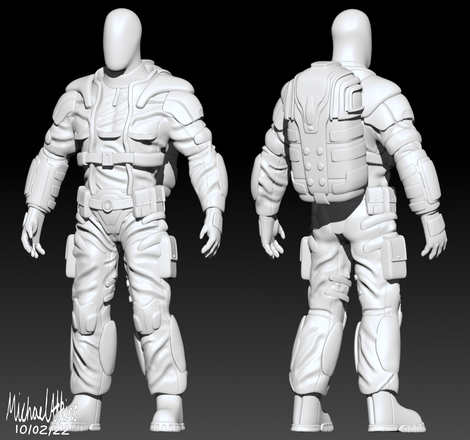 ArtStation - Michael Atkins 3D Futuristic Medic Character Sheet AO