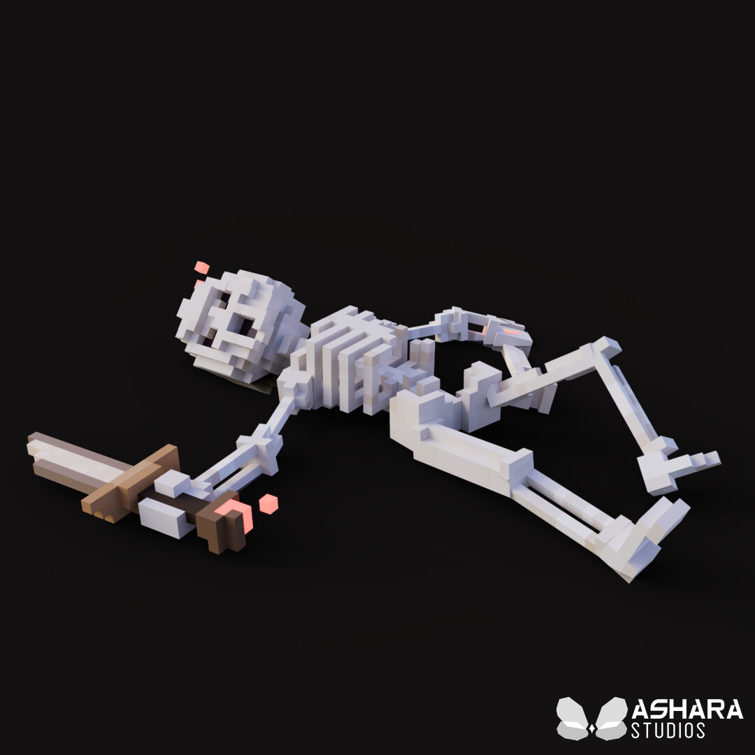 ArtStation - Dual Weapon Skeleton Warrior