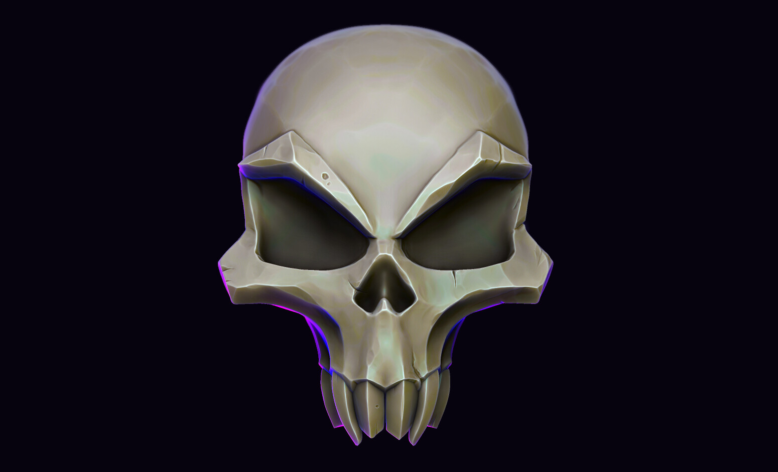 ArtStation - Stylized Evil Skull