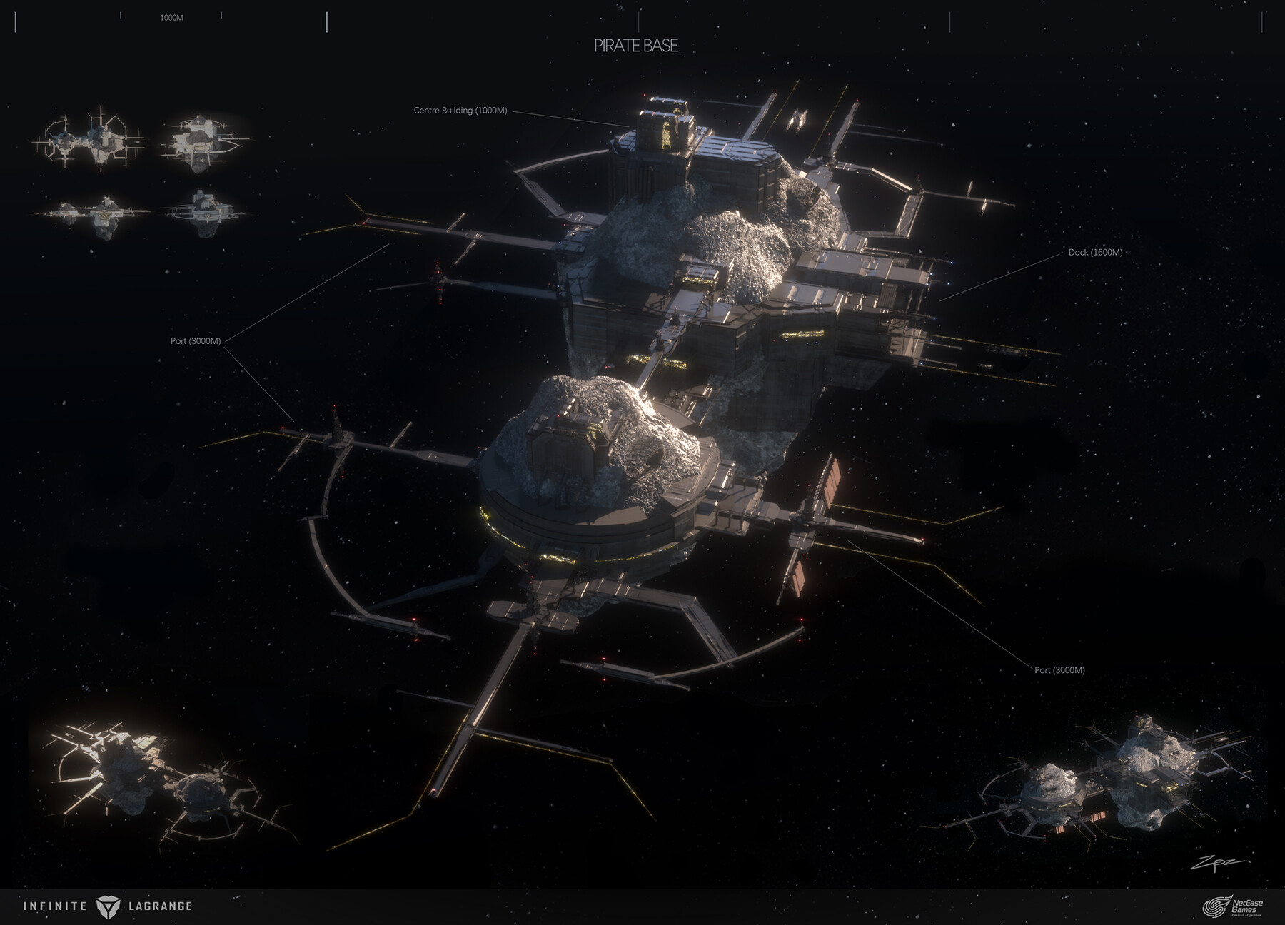 Pengzhen Zhang - Space Pirate Bases Concept