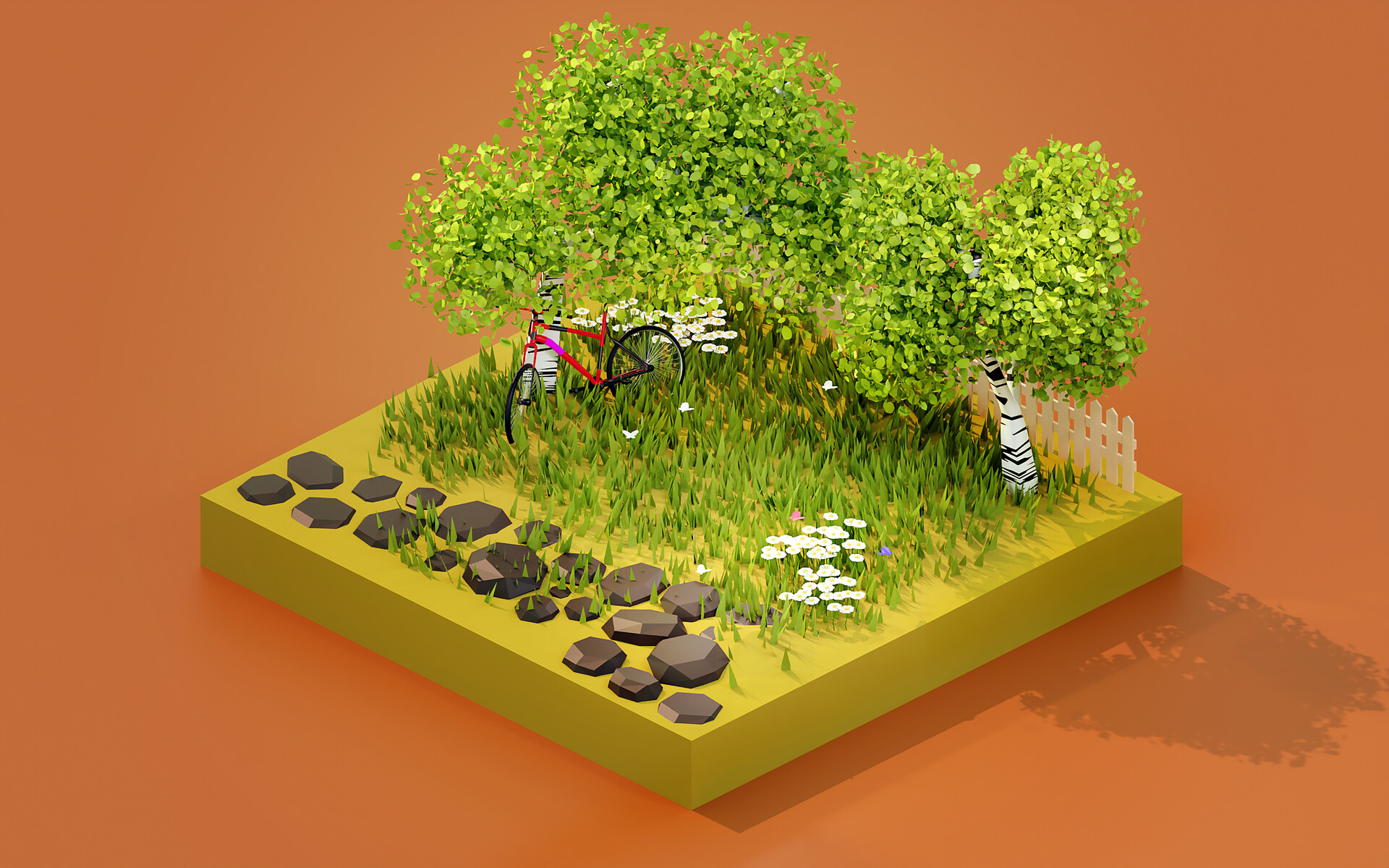 ArtStation - Low poly scenes. First practice.