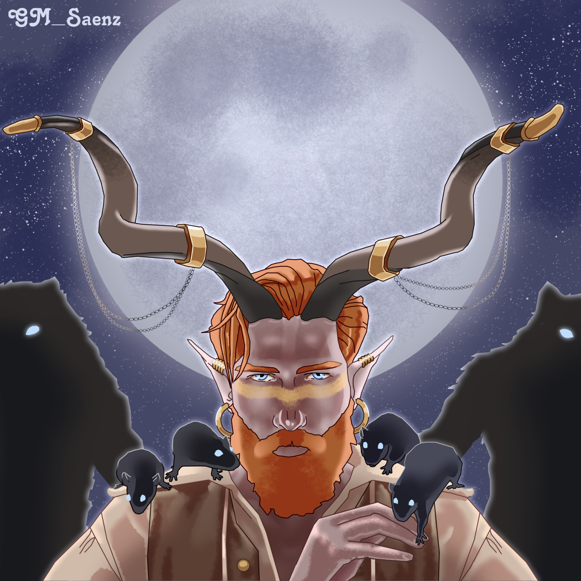ArtStation - Tiefling Druid Circle of the Moon