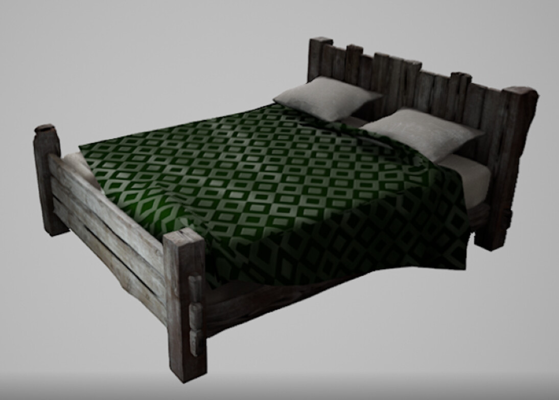 ArtStation - Medieval Bed