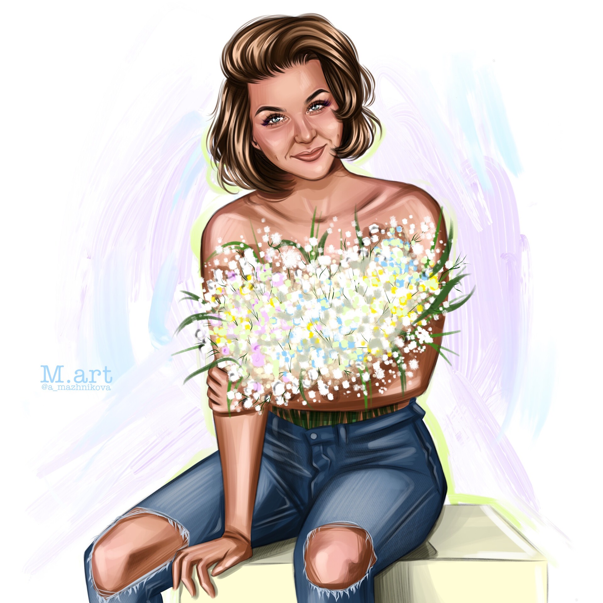 ArtStation - Spring portrait