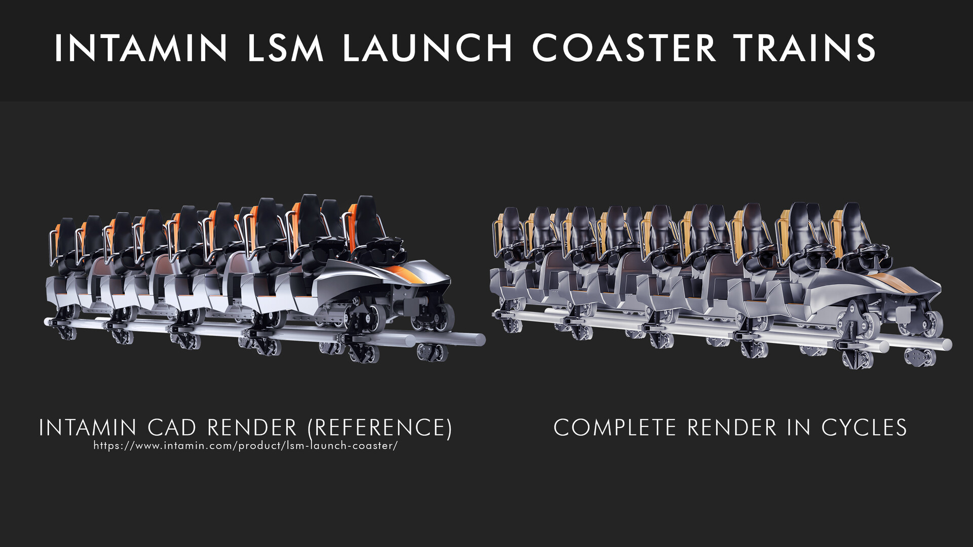ArtStation - Intamin LSM Launch Coaster Train