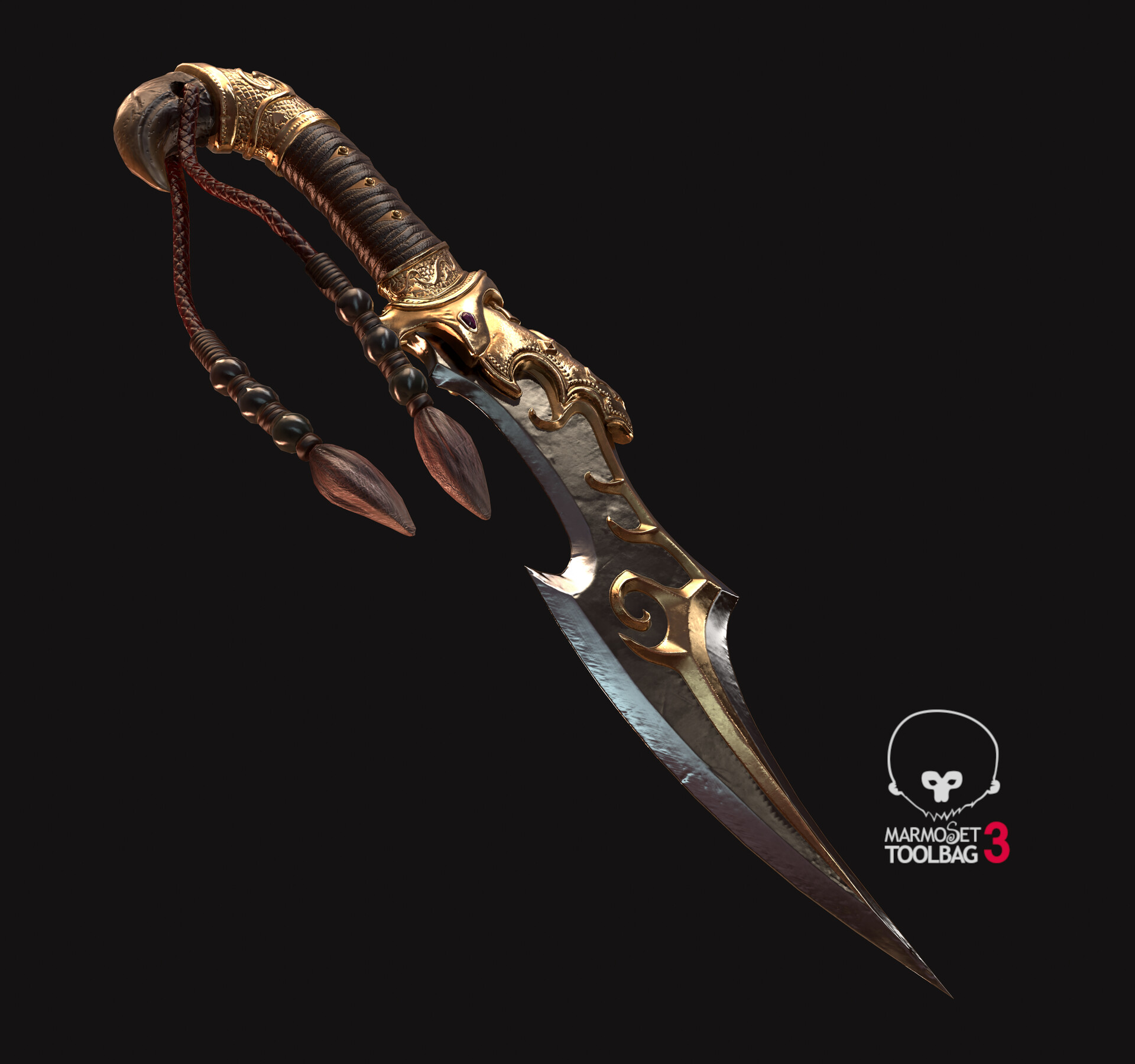 ArtStation - Dagger modeling learned from scribble mesh tutorial