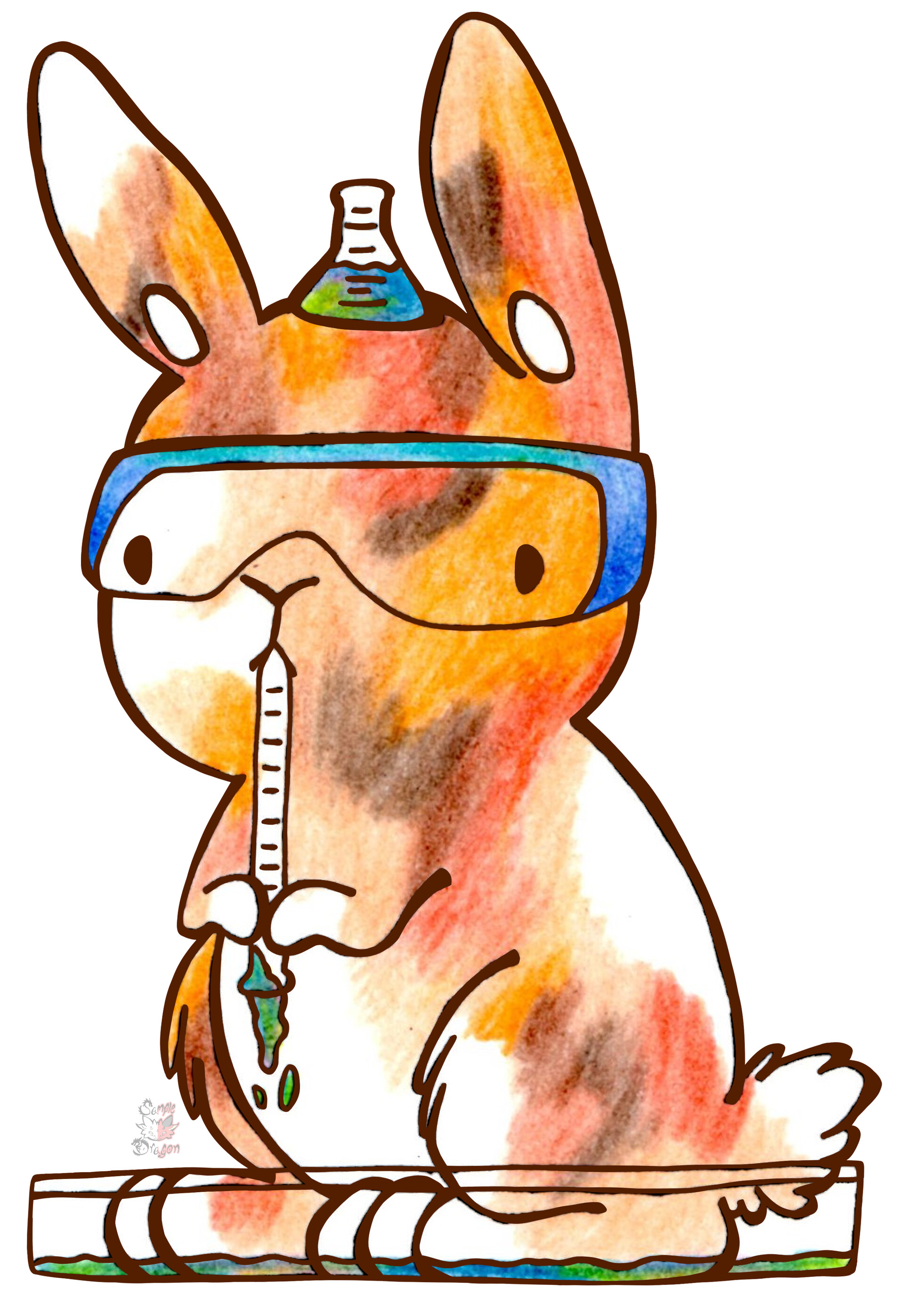 ArtStation - Science Bunny Coloring Page Free2Use