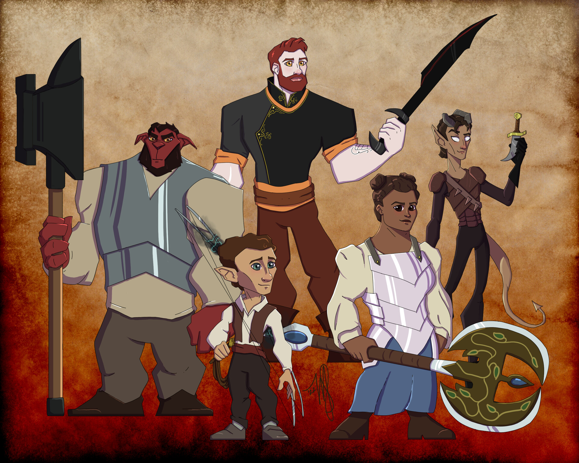 ArtStation - Stylized D&D Group