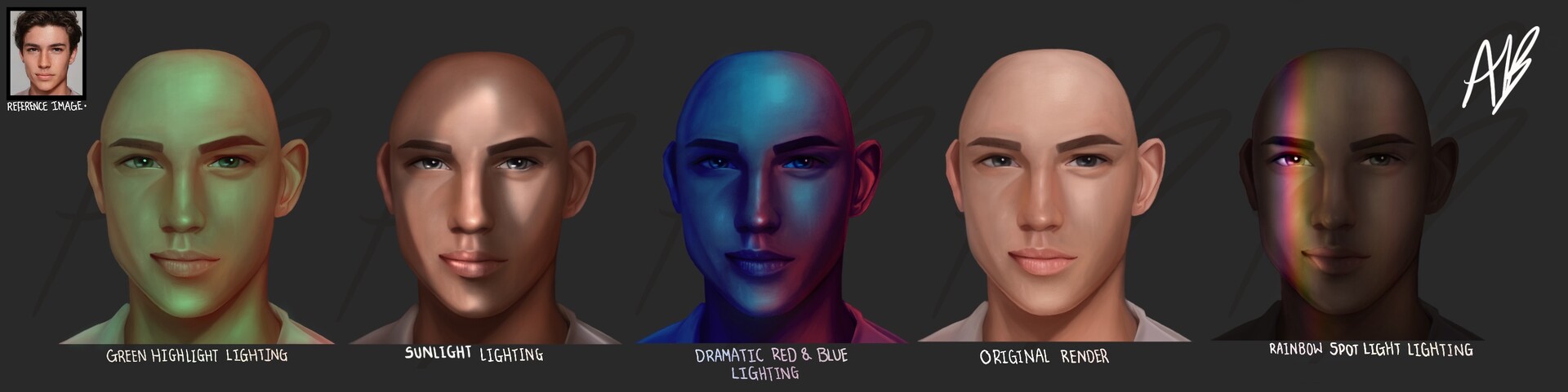 ArtStation - Face Renderings - Lighting