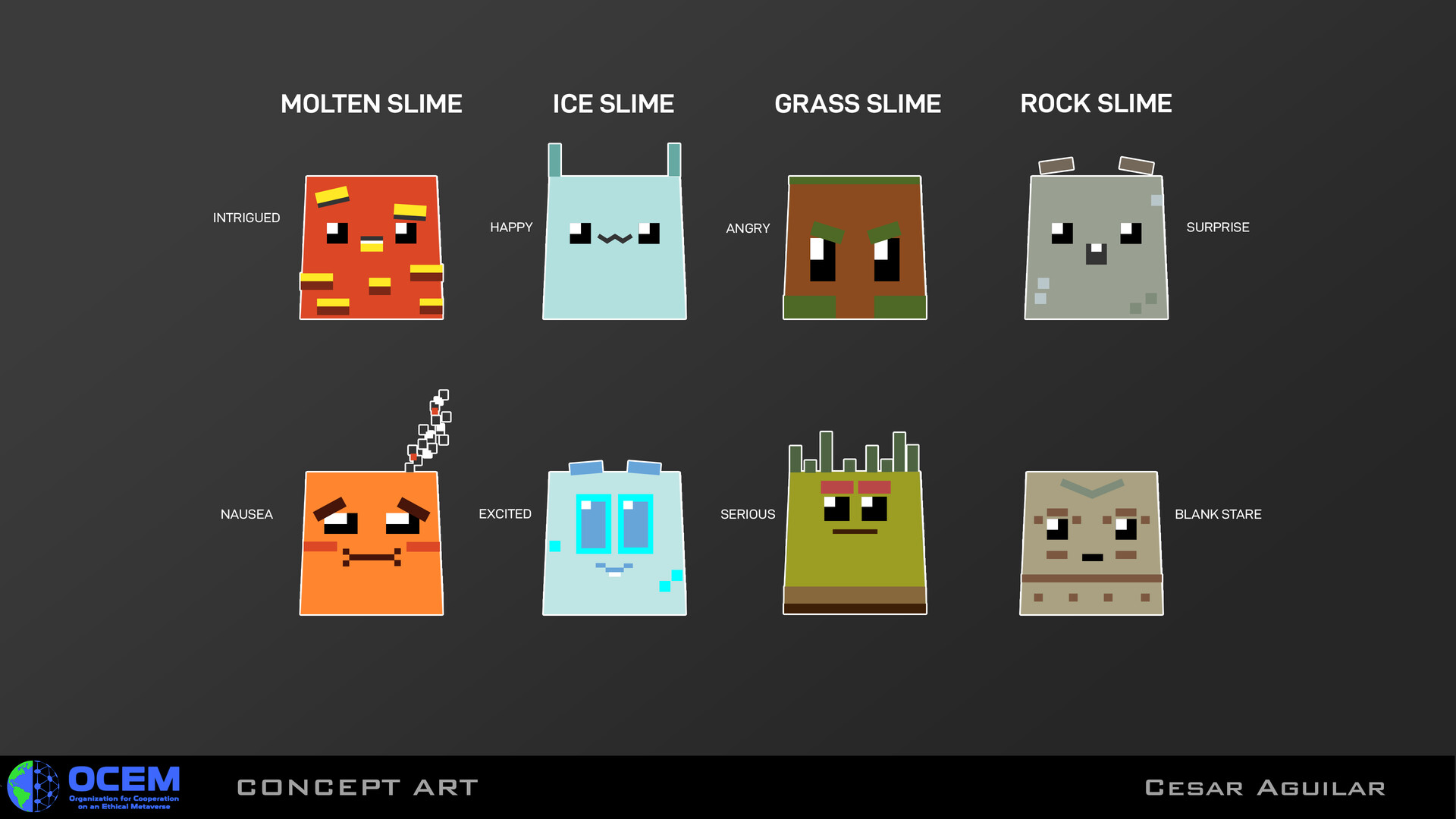 ArtStation - Jellies (previously slimes) Concept Art