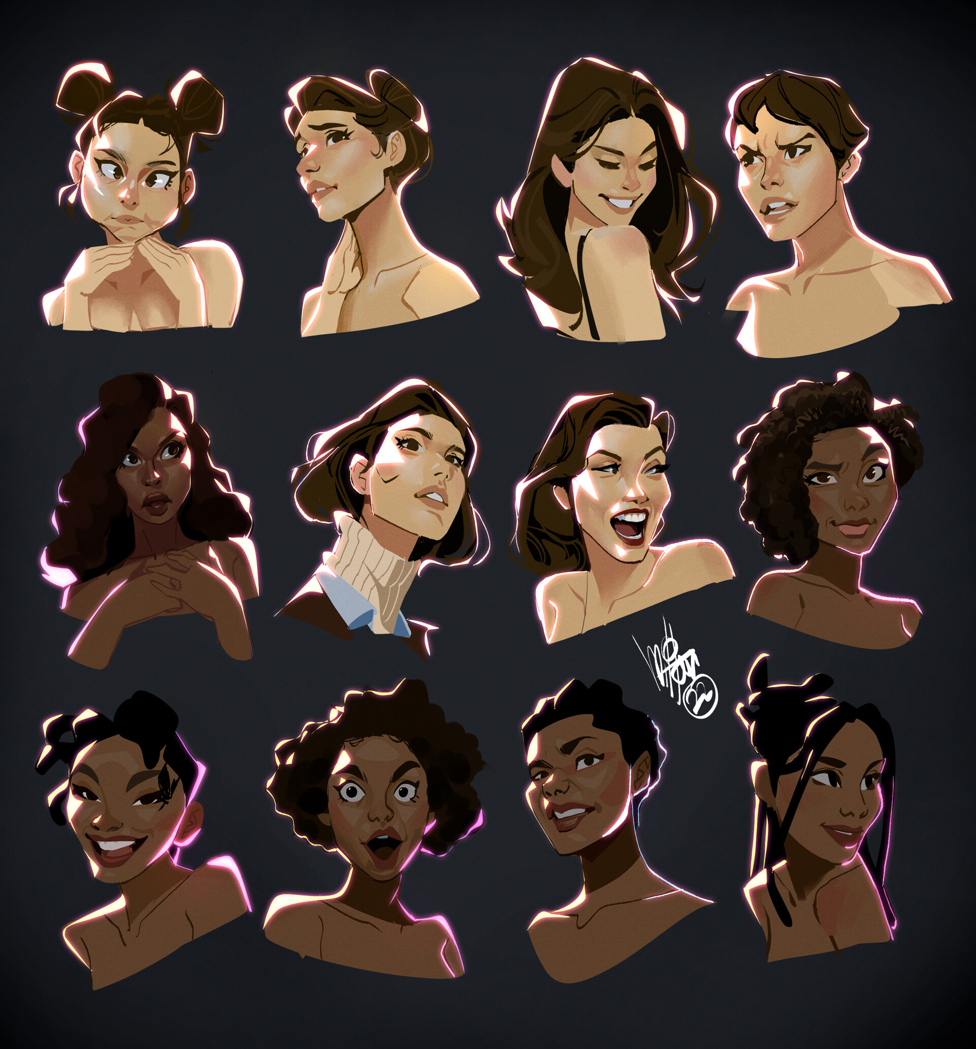 ArtStation - Face Expression Practice