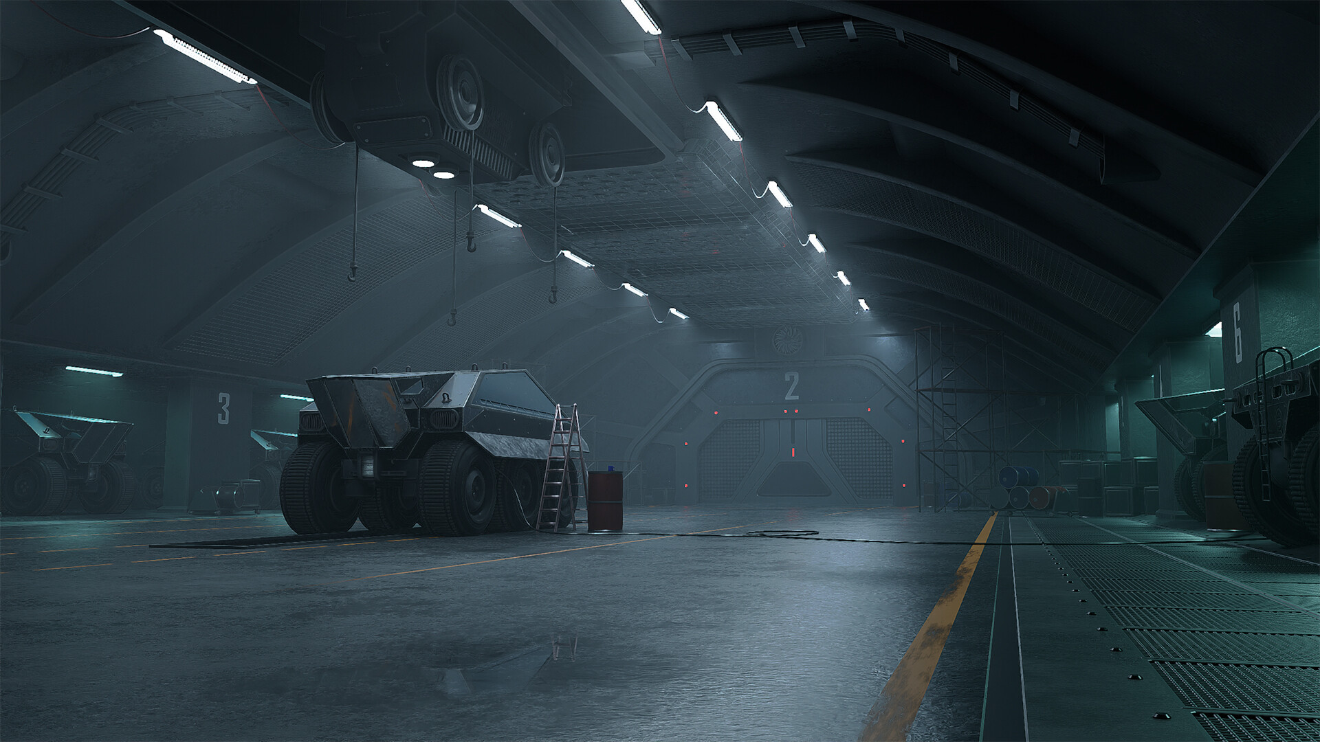ArtStation - Underground hangar
