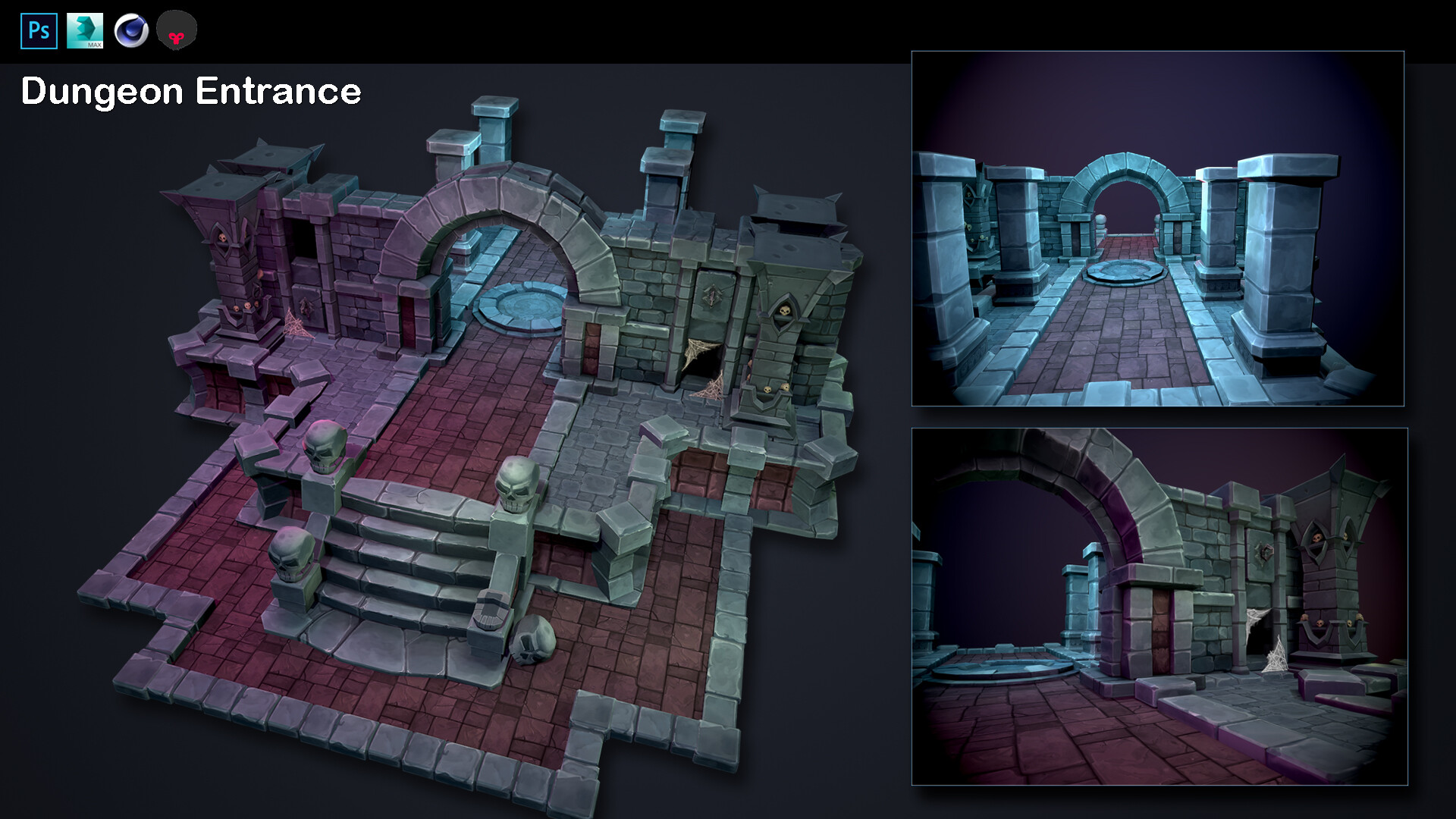 ArtStation - Dungeon Entrance (practice imitation)