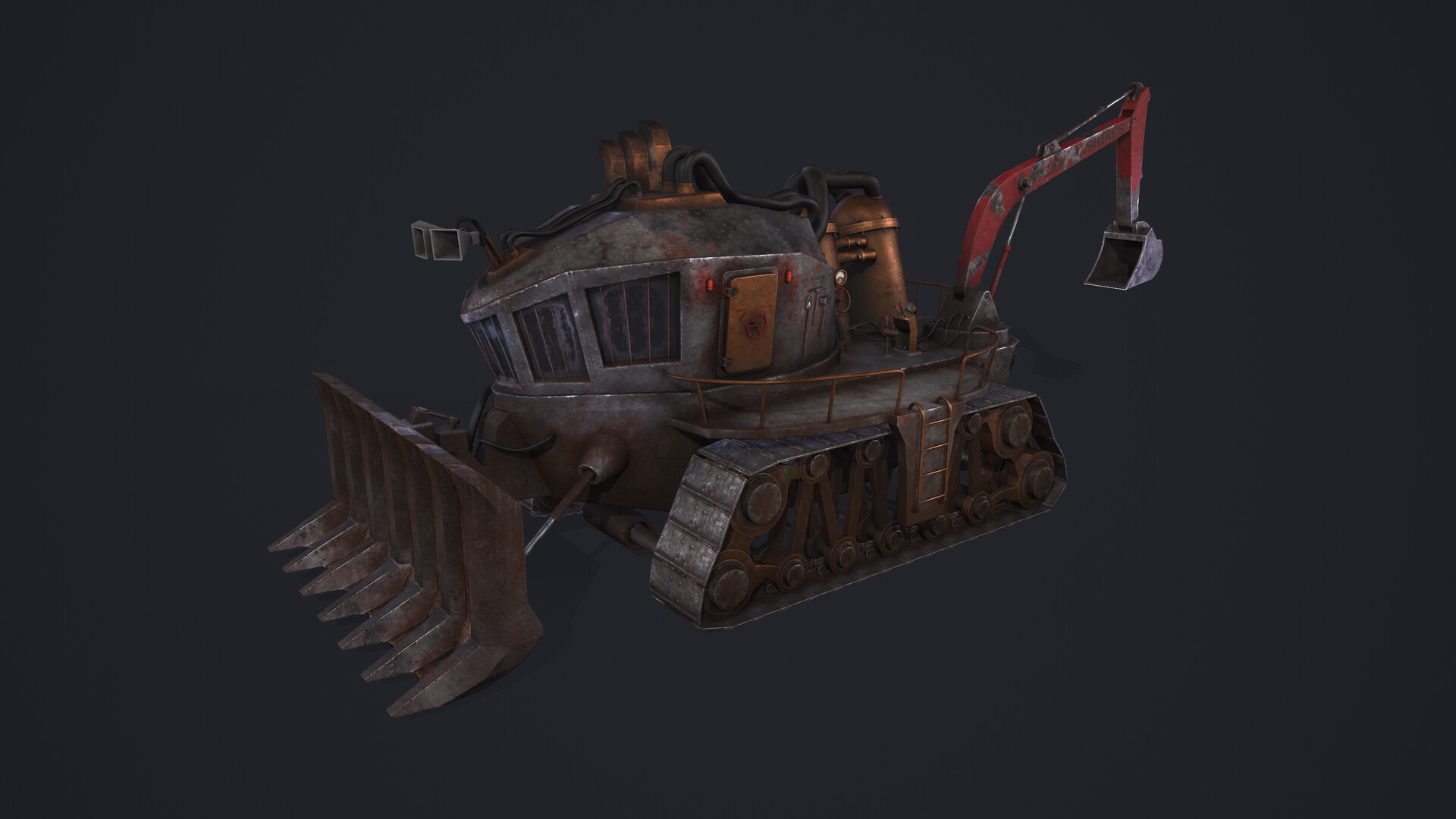 ArtStation - SteamPunk Bulldozer