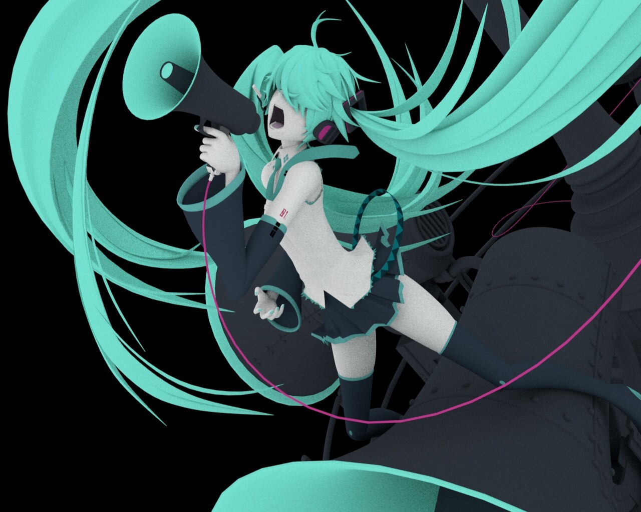 ArtStation - 3D Fanart Hatsune Miku Koi wa sensou