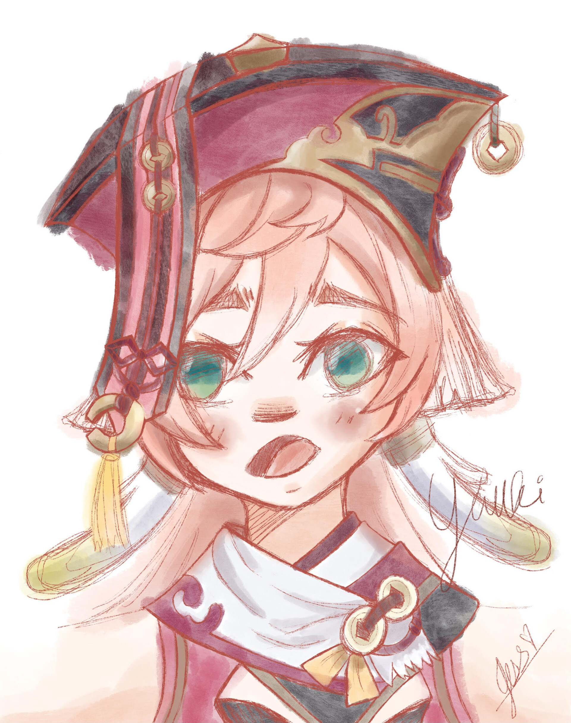 ArtStation - Genshin Impact Sketch {Yanfei}